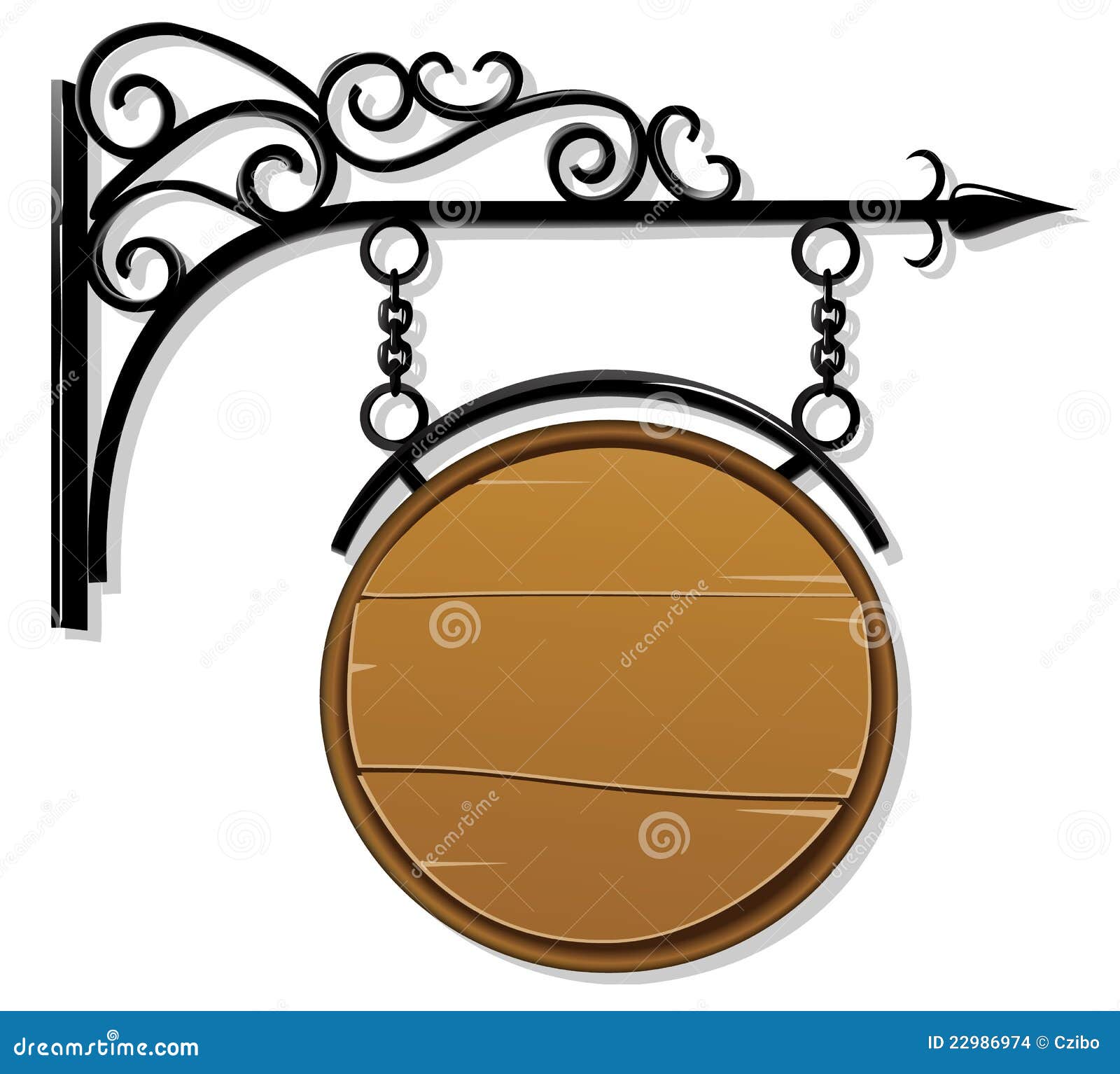 Insegna antica illustrazione vettoriale. Illustrazione di parete - 22986974