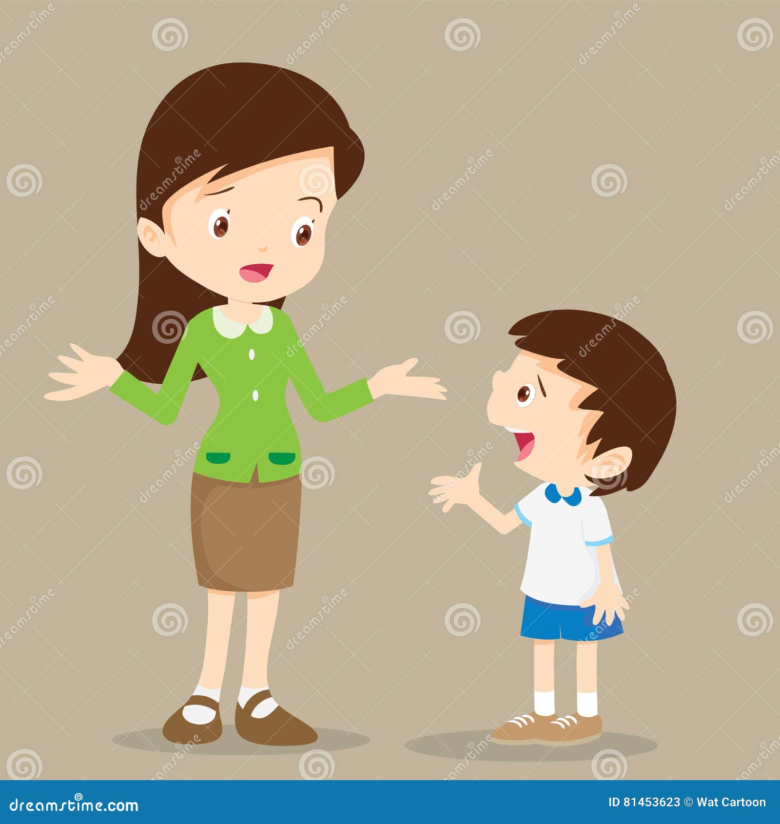 Insegnante Che Parla Con Lo Studente Illustrazione Vettoriale ...