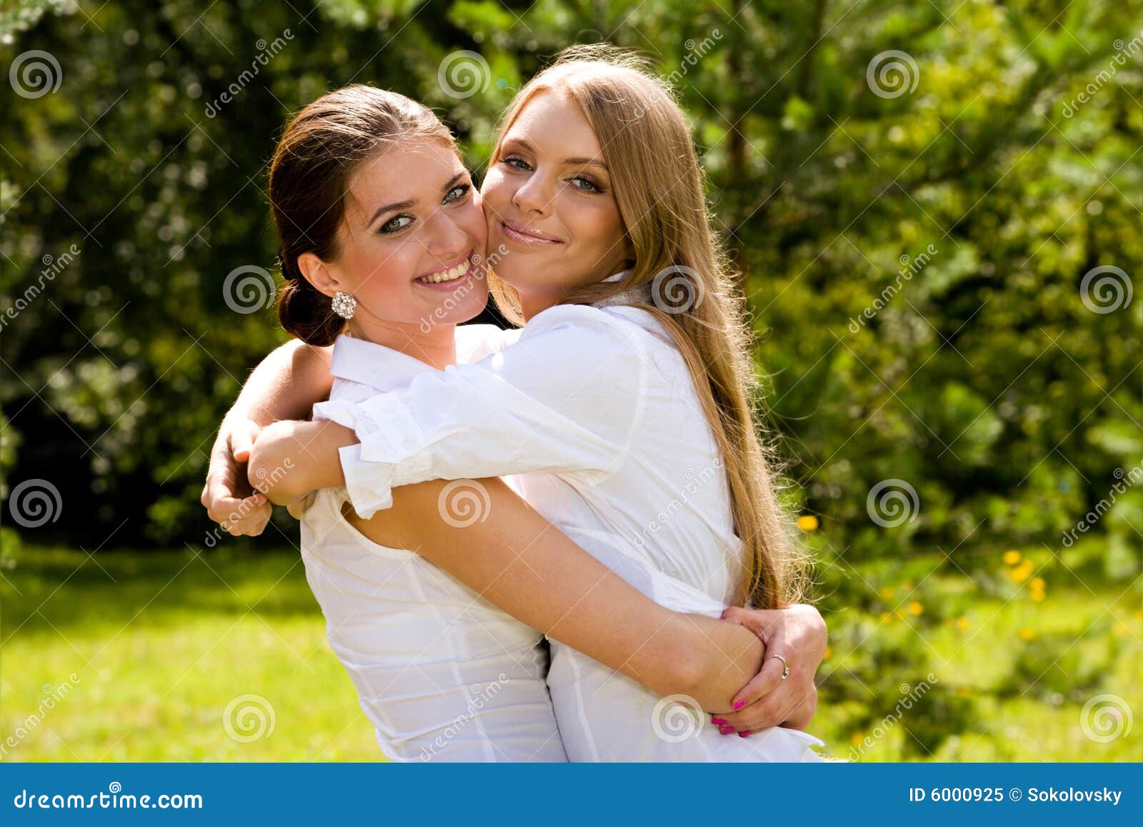 We are Inseparable Lovely Girlfriends Stock Image - Image of grass ...