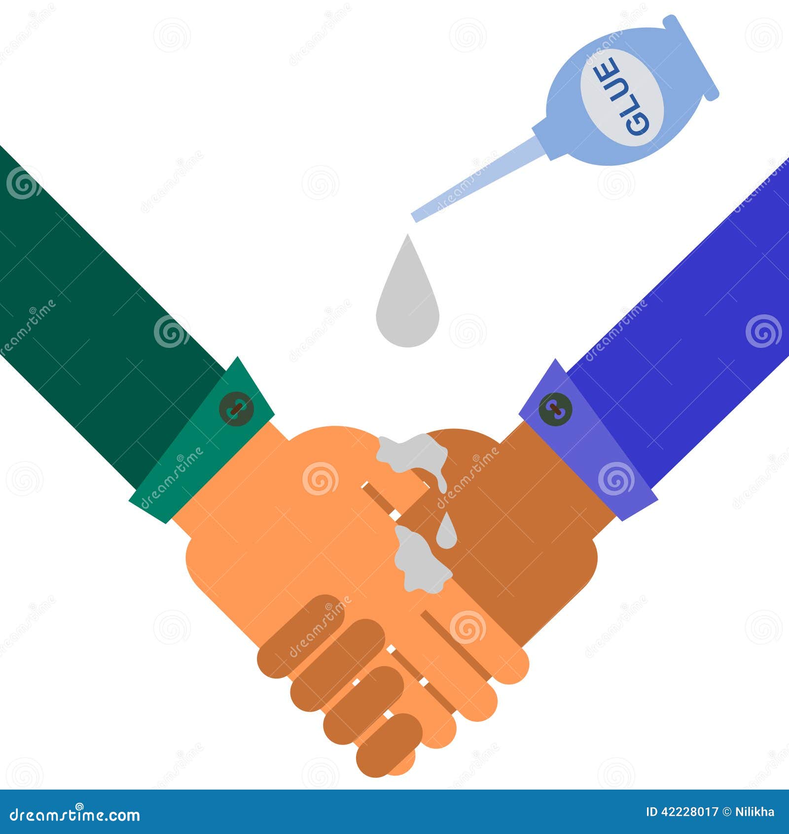 Inseparable partnership stock illustration. Illustration of metaphor ...