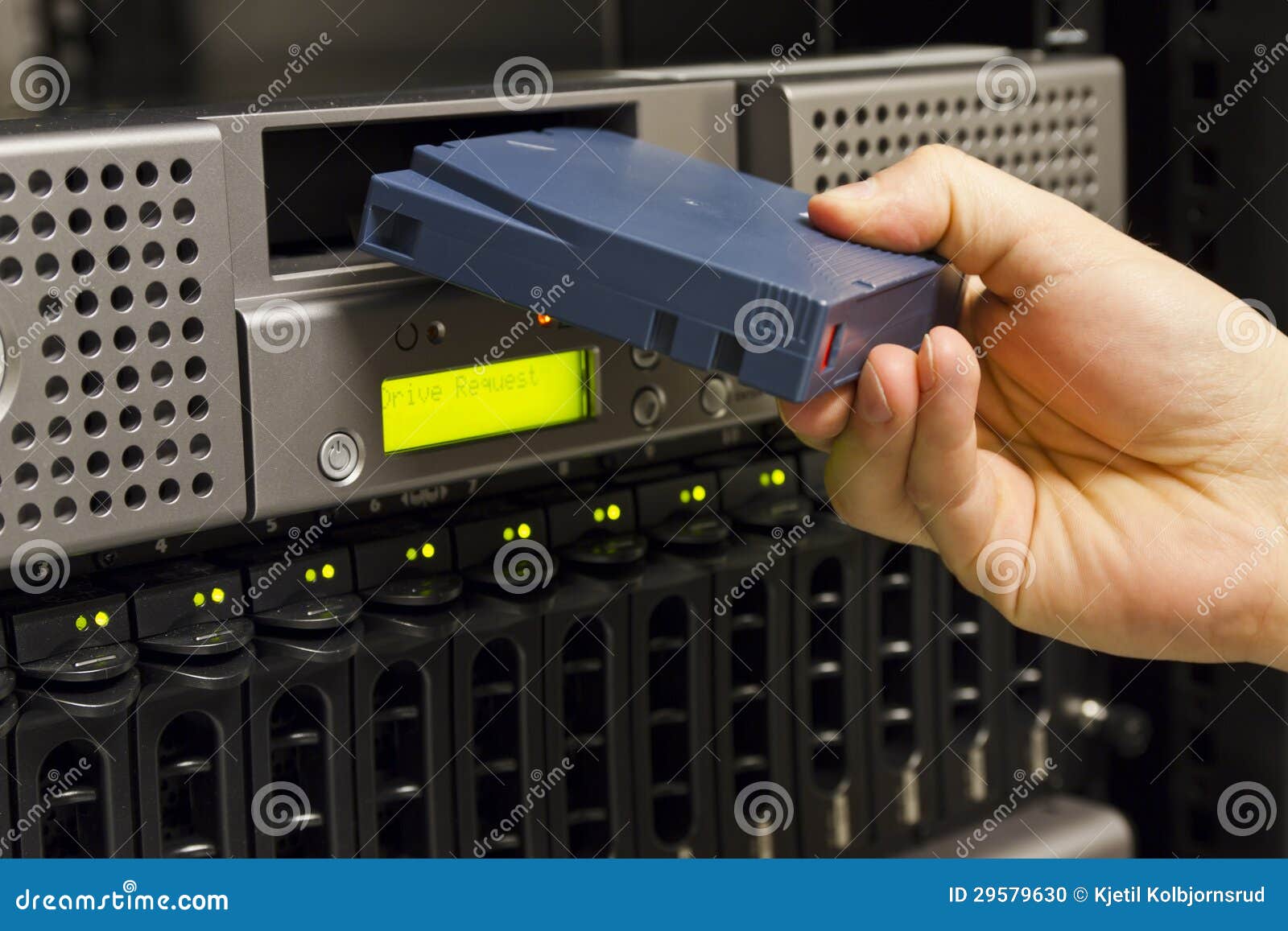 Insert Backup Tape stock photo. Image of data, computer - 29579630