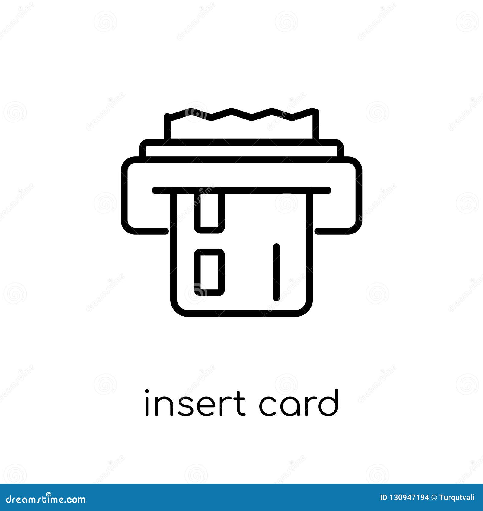 Insert Card Icon from Ecommerce Collection. Stock Vector - Illustration ...