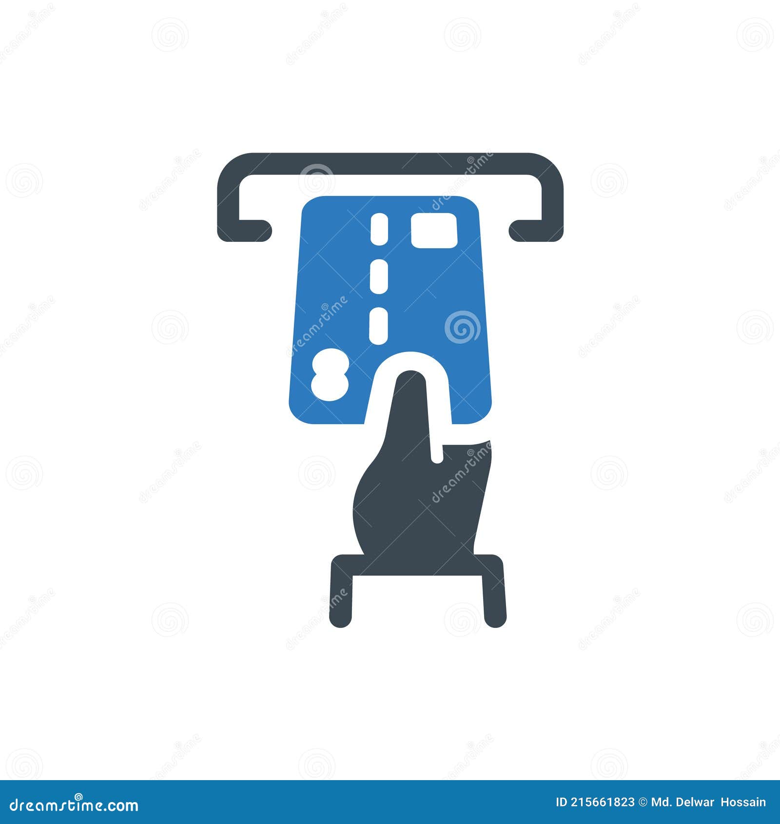 Insert card icon stock vector. Illustration of vector - 215661823
