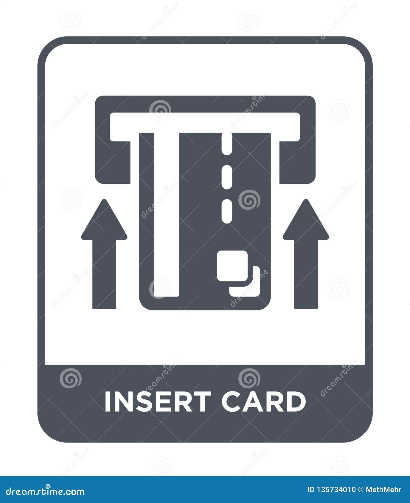 Insert Card Icon in Trendy Design Style. Insert Card Icon Isolated on ...