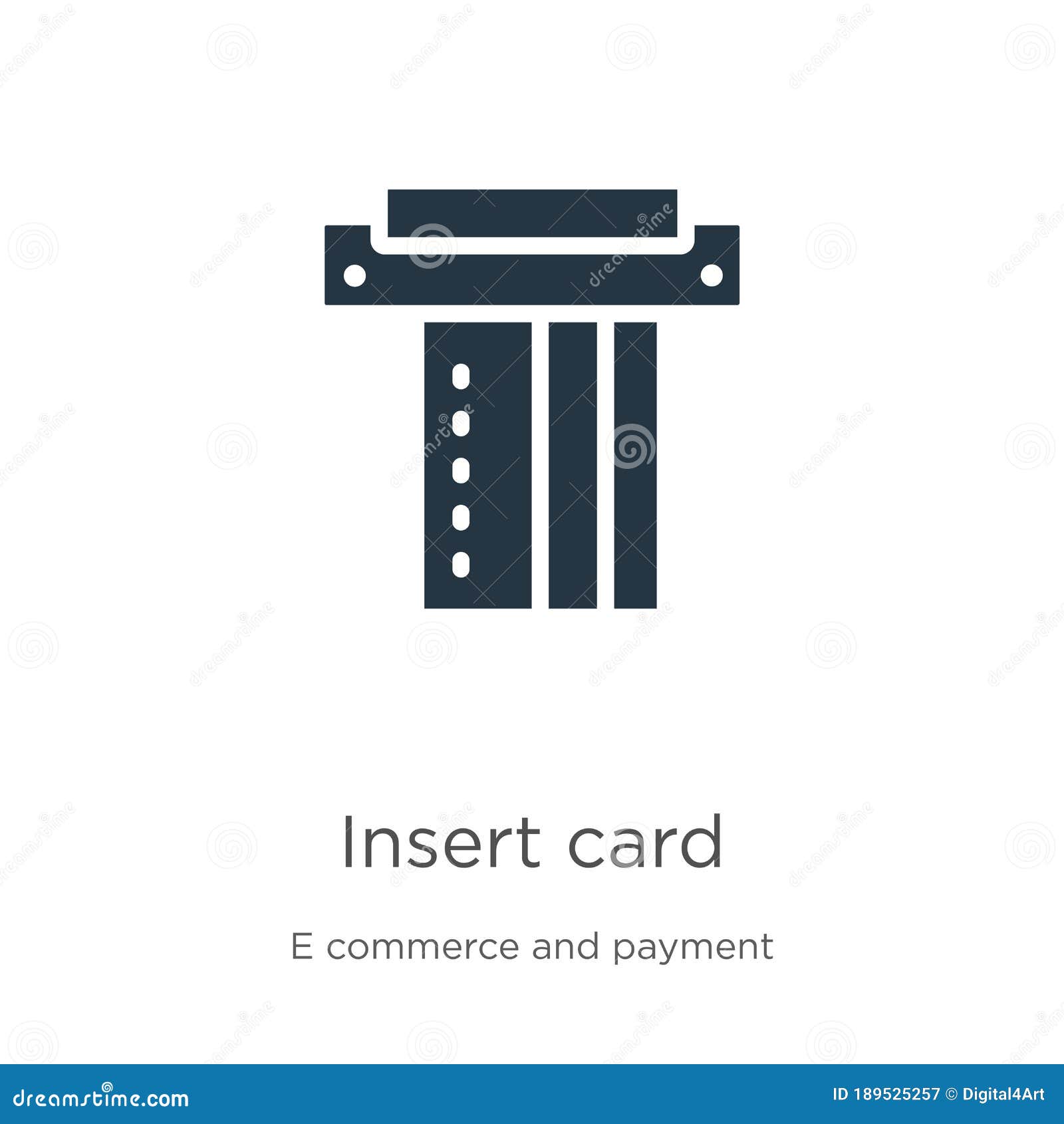 Insert Card Icon Vector. Trendy Flat Insert Card Icon from E Commerce ...