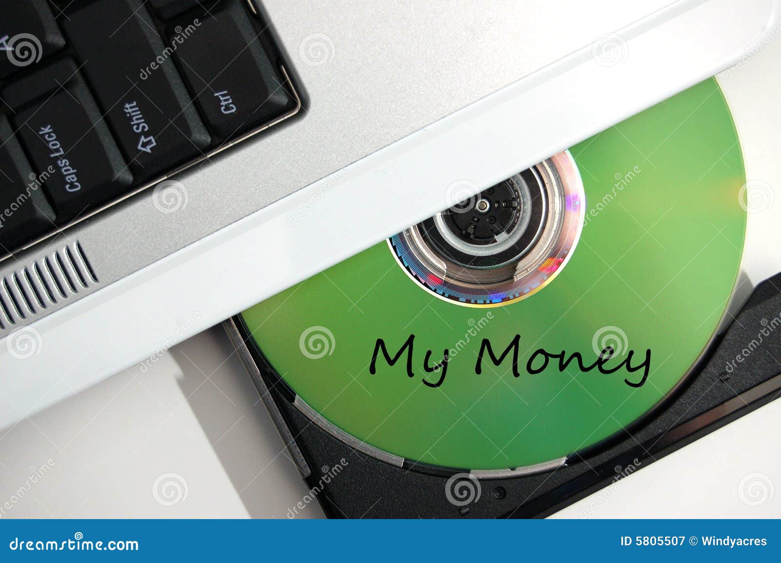 Insert CD My Money stock image. Image of budget, home - 5805507