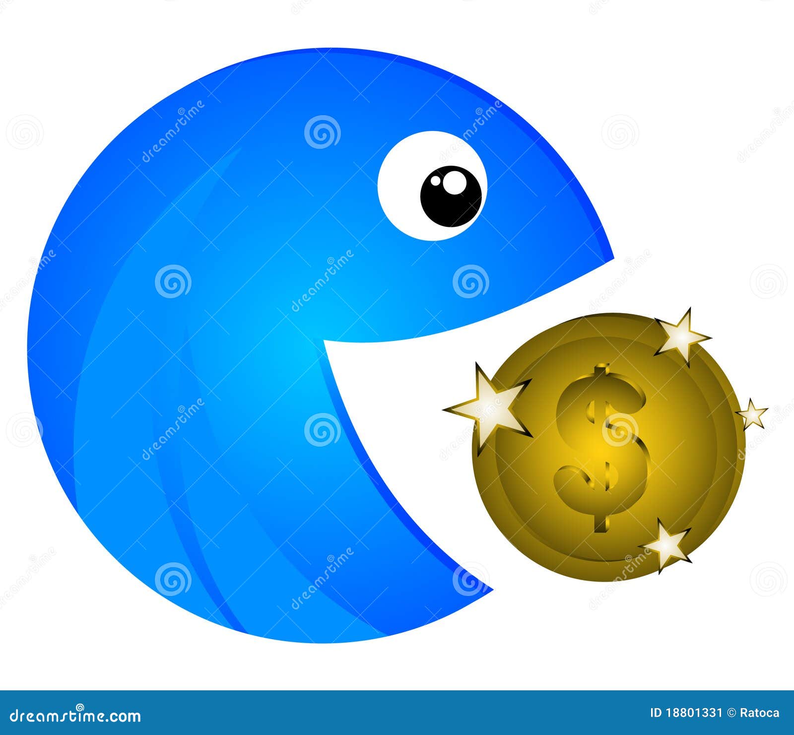 Insert coin stock vector. Illustration of food, investment - 18801331