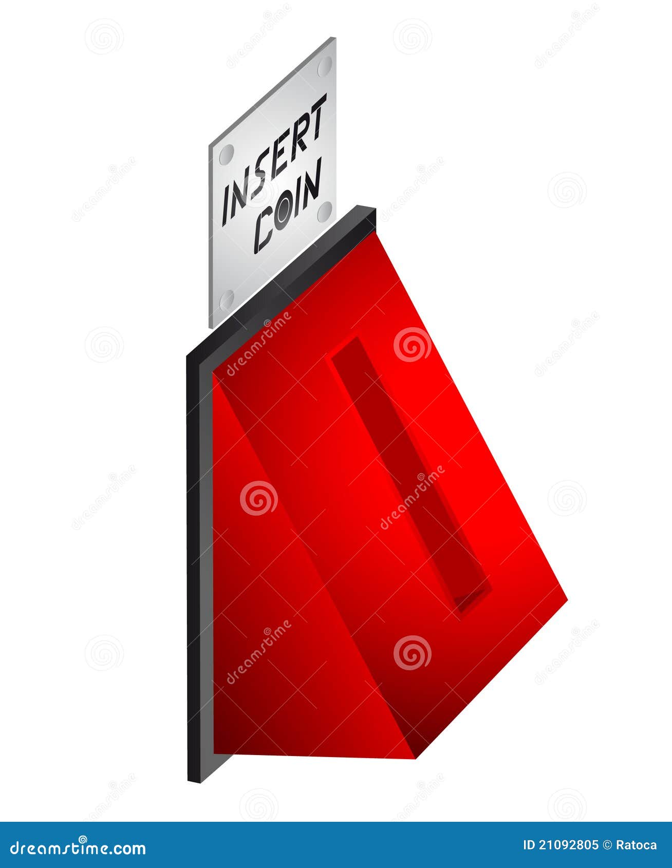 Insert coin stock vector. Illustration of exchange, demand - 21092805