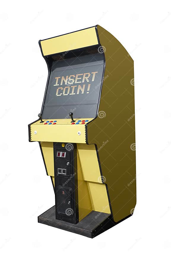 Insert Coin on Arcade Machine Stock Illustration - Illustration of ...