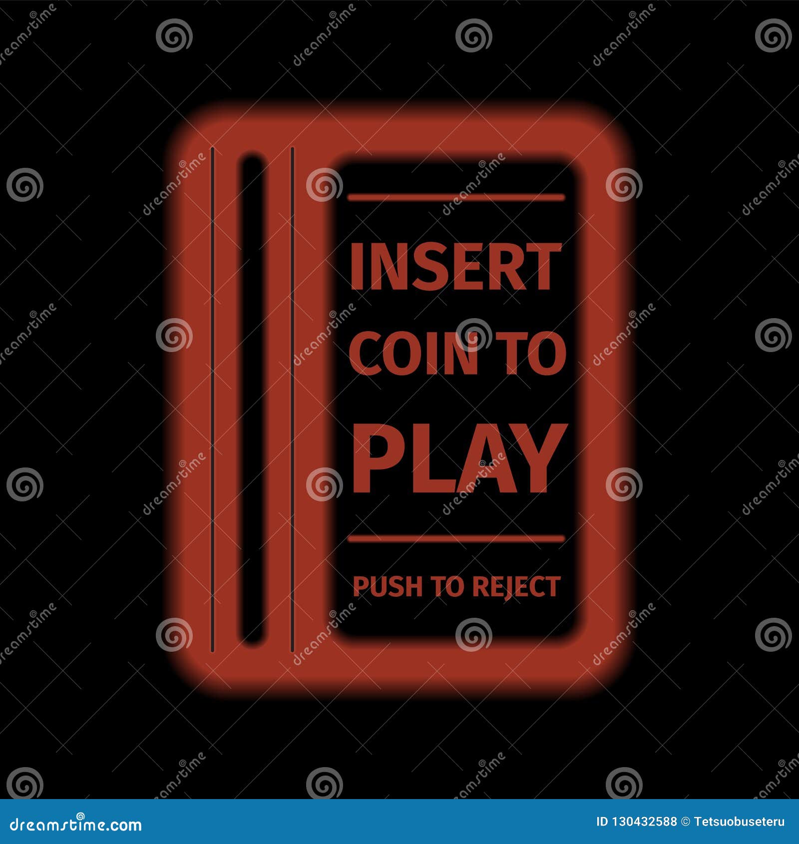 Arcade Machine Insert Coin Slot. Stock Vector - Illustration of ...