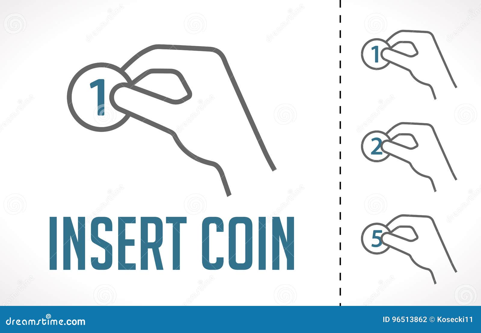 Insert Coin In Slot Vector Symbol | CartoonDealer.com #10089925
