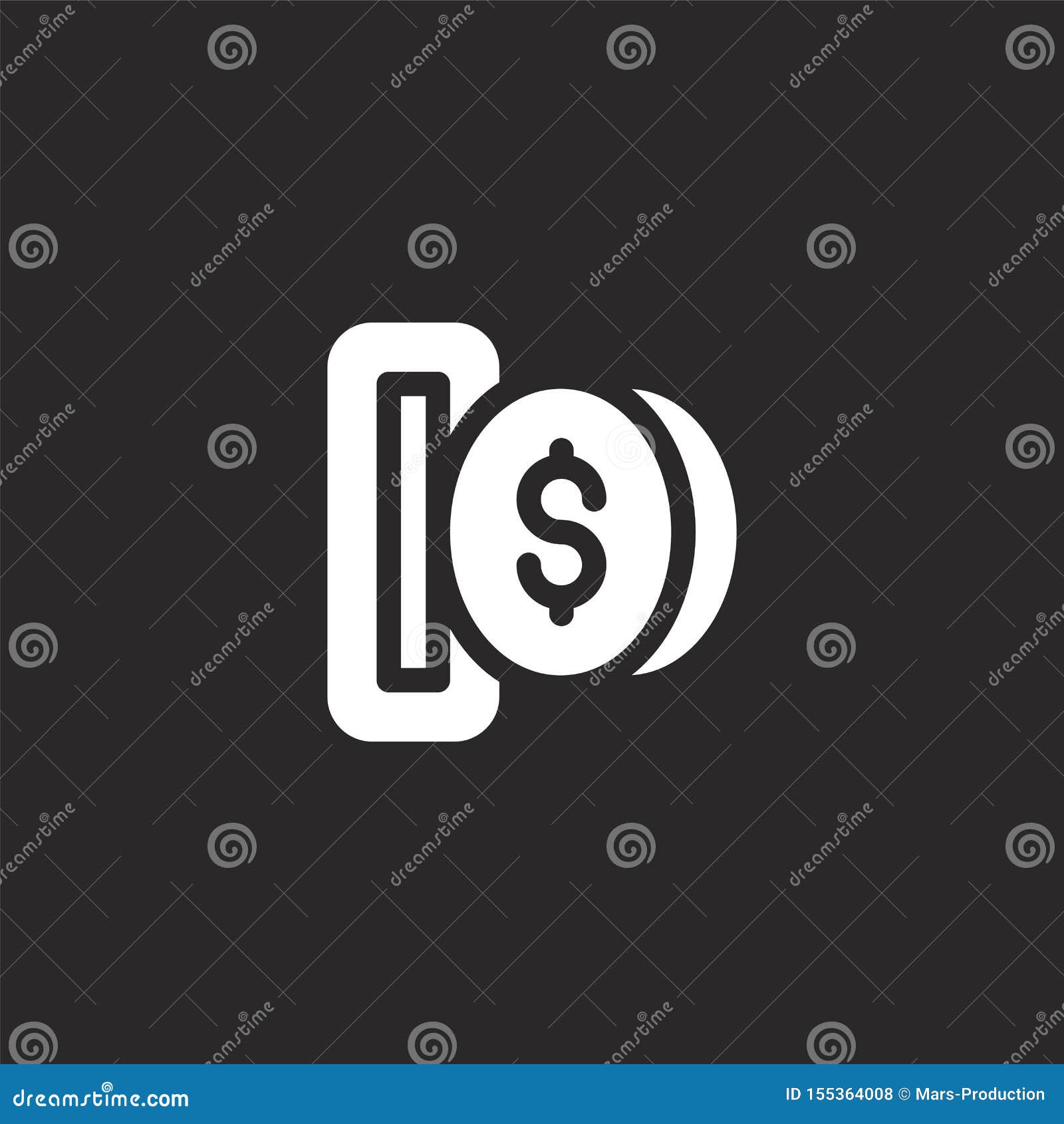Insert Coin Icon. Filled Insert Coin Icon for Website Design and Mobile ...