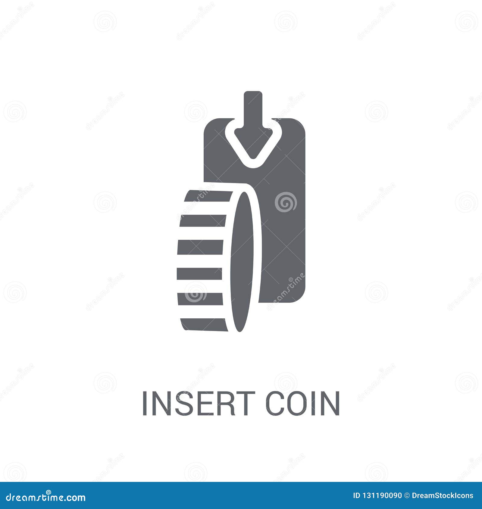 Insert Coin Icon. Trendy Insert Coin Logo Concept on White Background ... Insert Coin Icon. Trendy Insert Coin Logo Concept on White Background ...