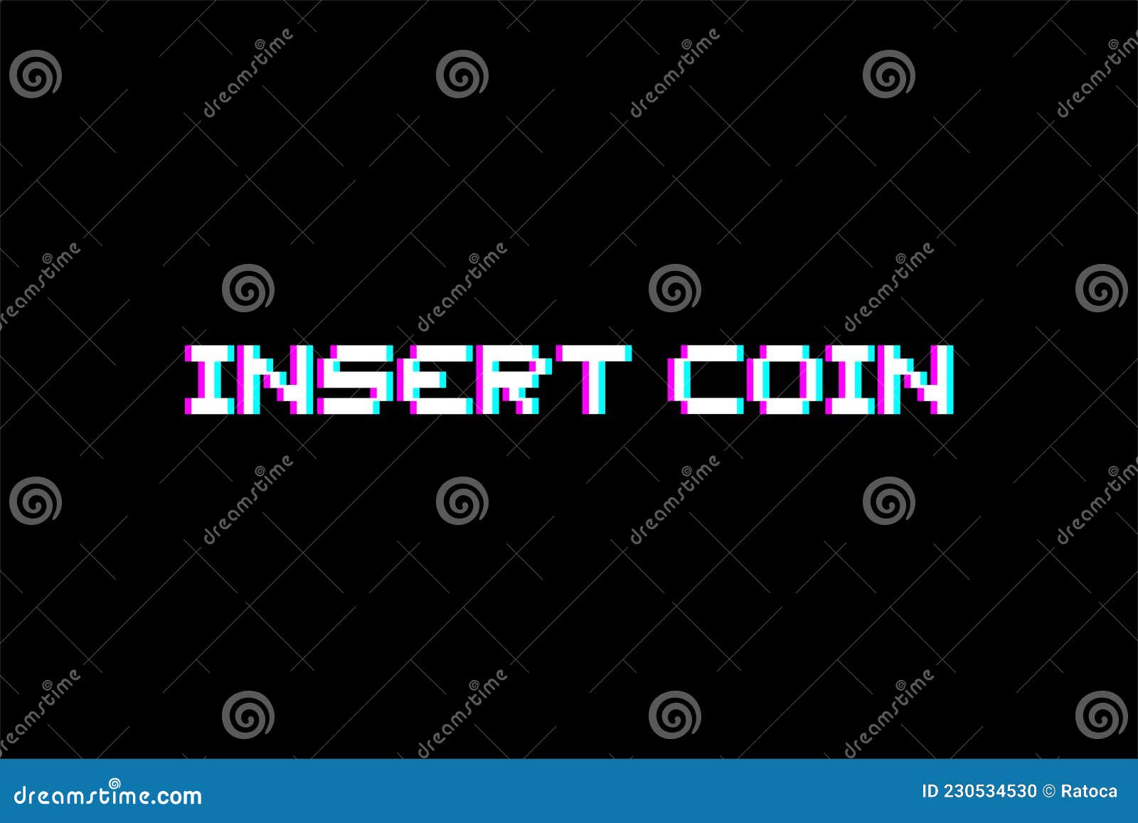 Insert coin message stock vector. Illustration of message - 230534530