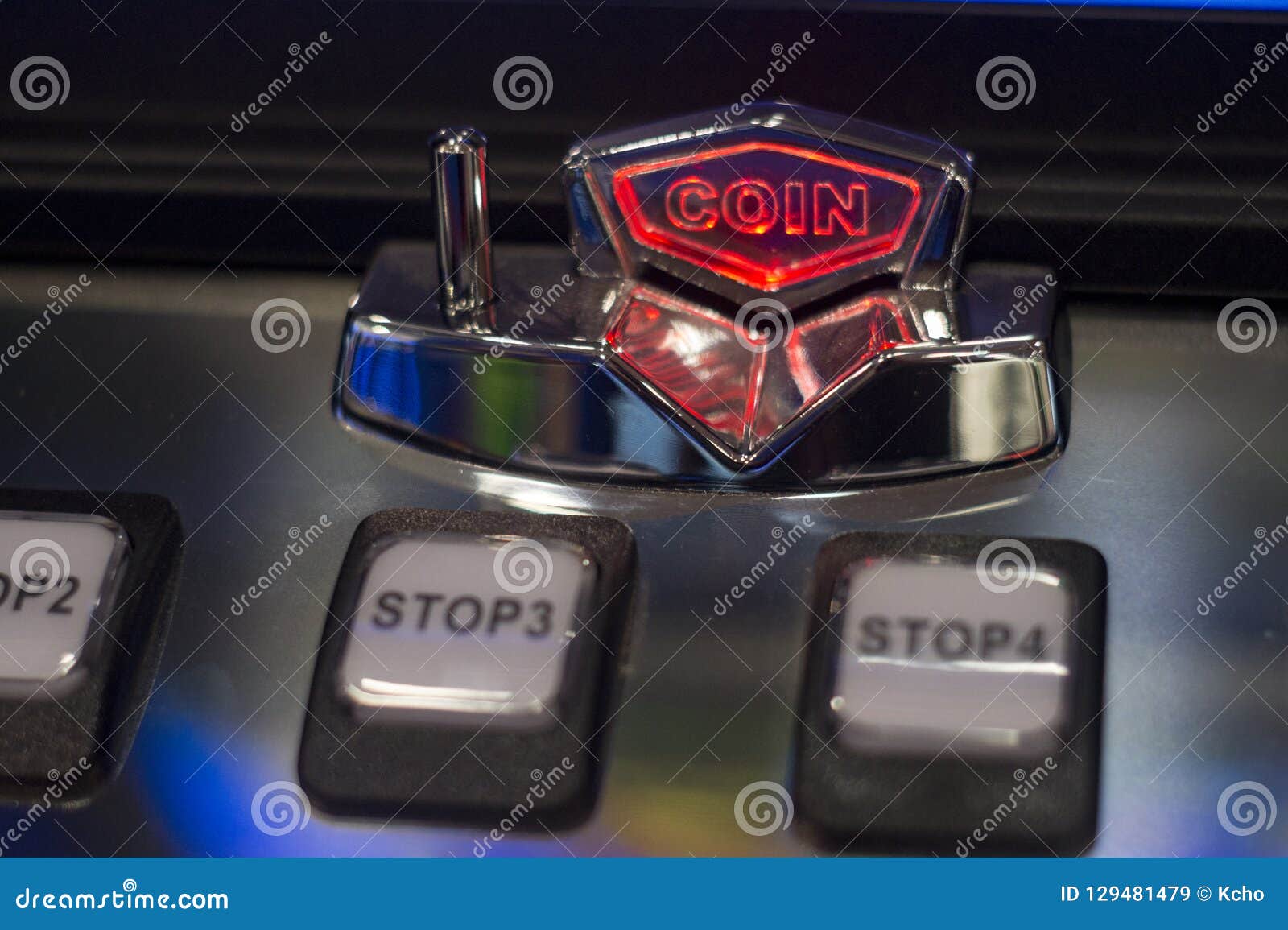 Insert coin slot machine stock image. Image of addiction - 129481479