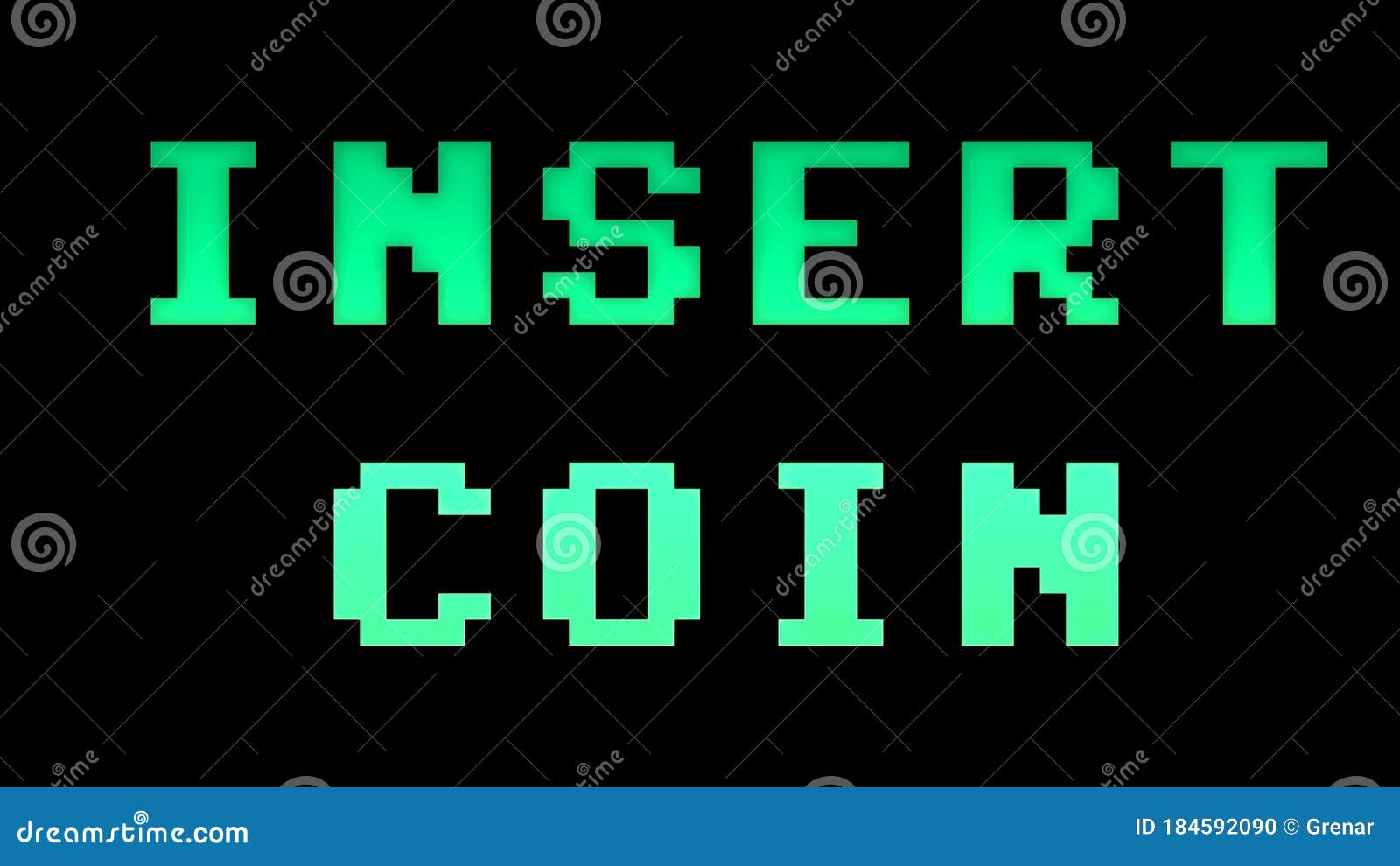 Insert coin stock illustration. Illustration of coin - 184592090