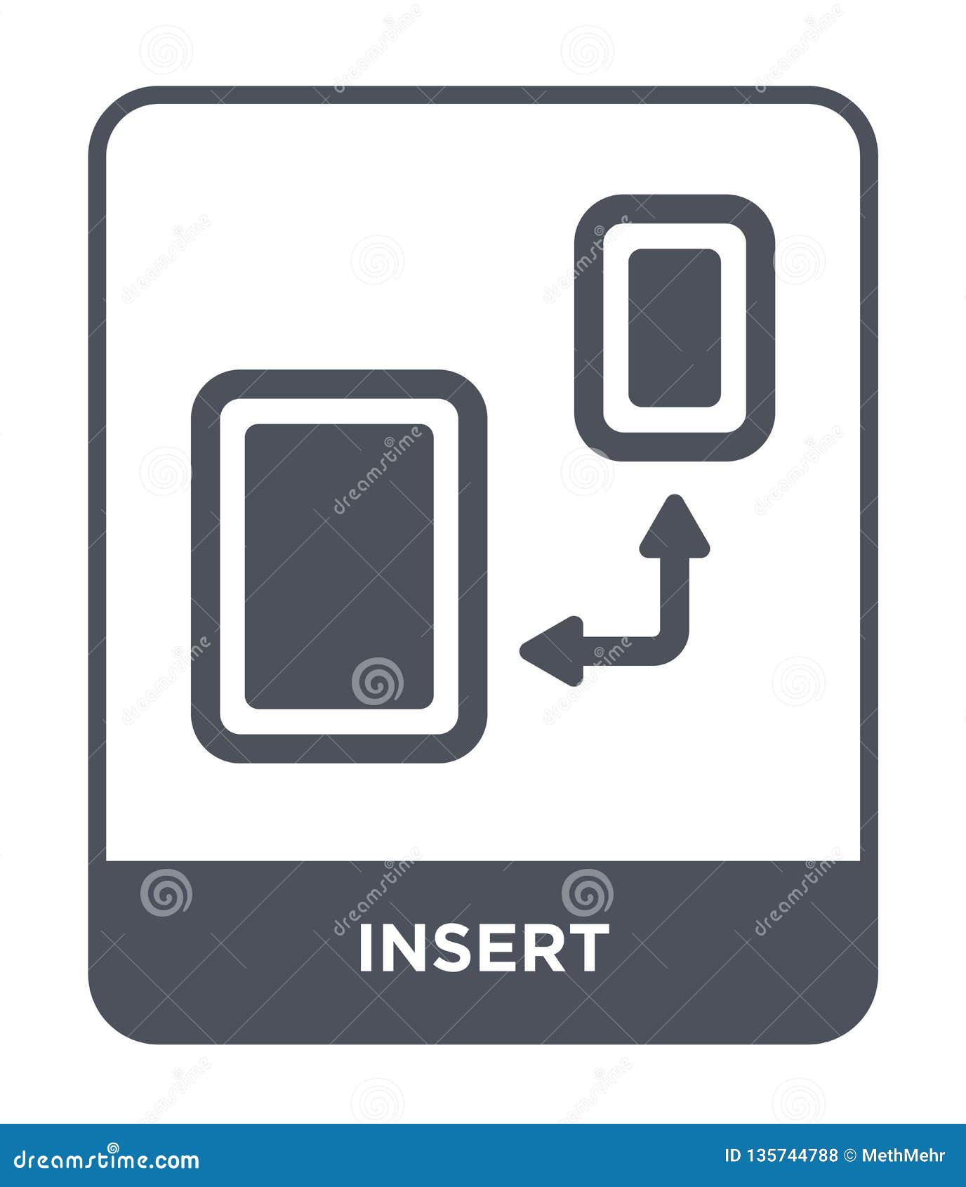 Insert Icon in Trendy Design Style. Insert Icon Isolated on White ...