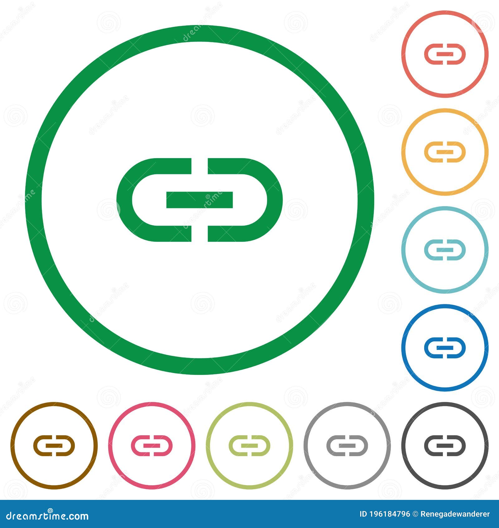 Insert Link Flat White Icons In Square Backgrounds Vector Illustration ...