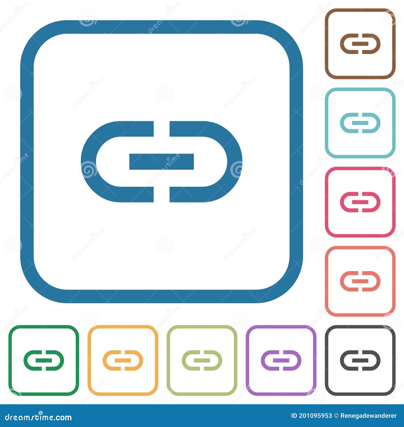Insert link simple icons stock vector. Illustration of outlines - 201095953