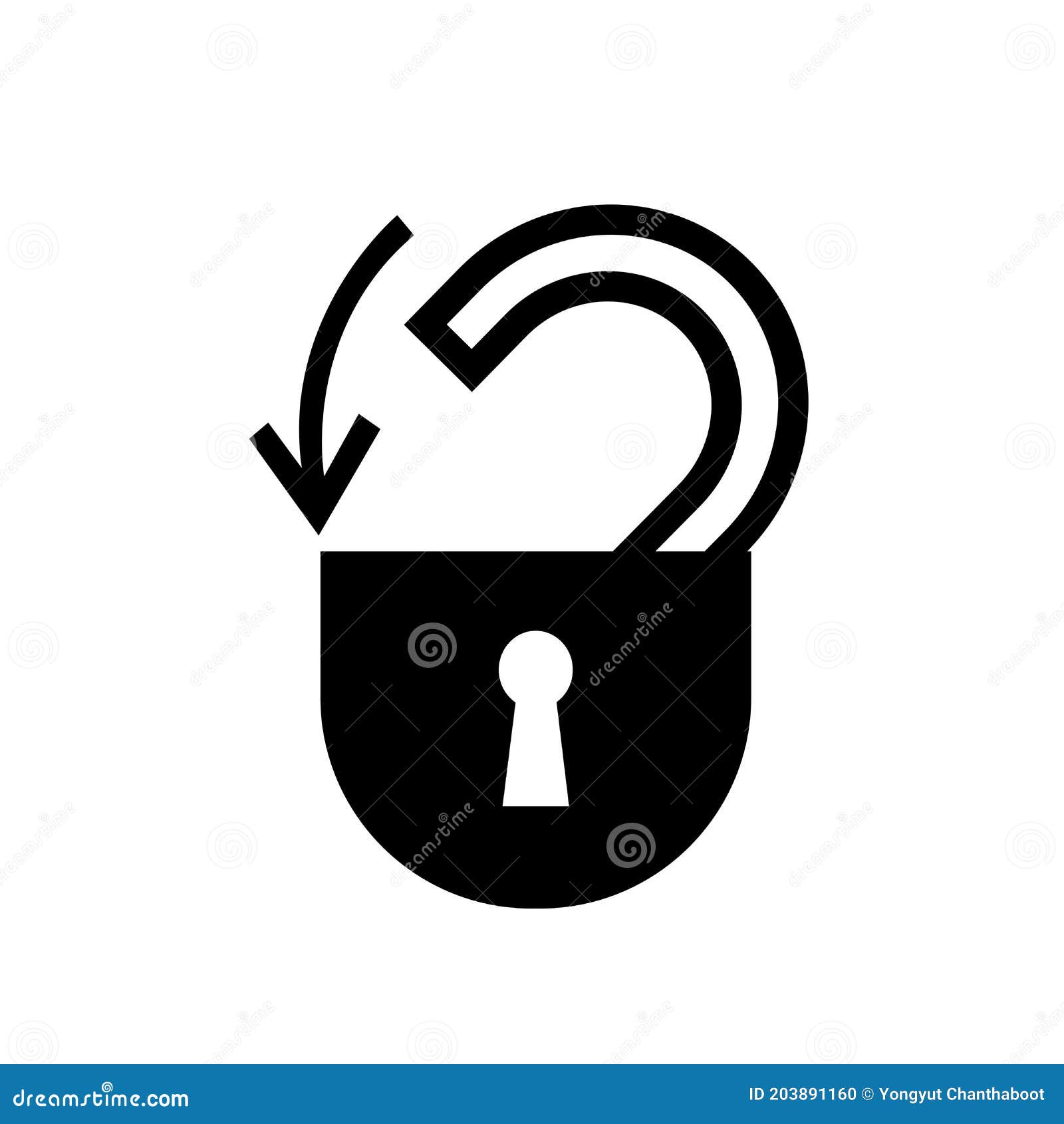 Insert Safety Lock Black Icon, Vector Illustration, Isolate on White ...