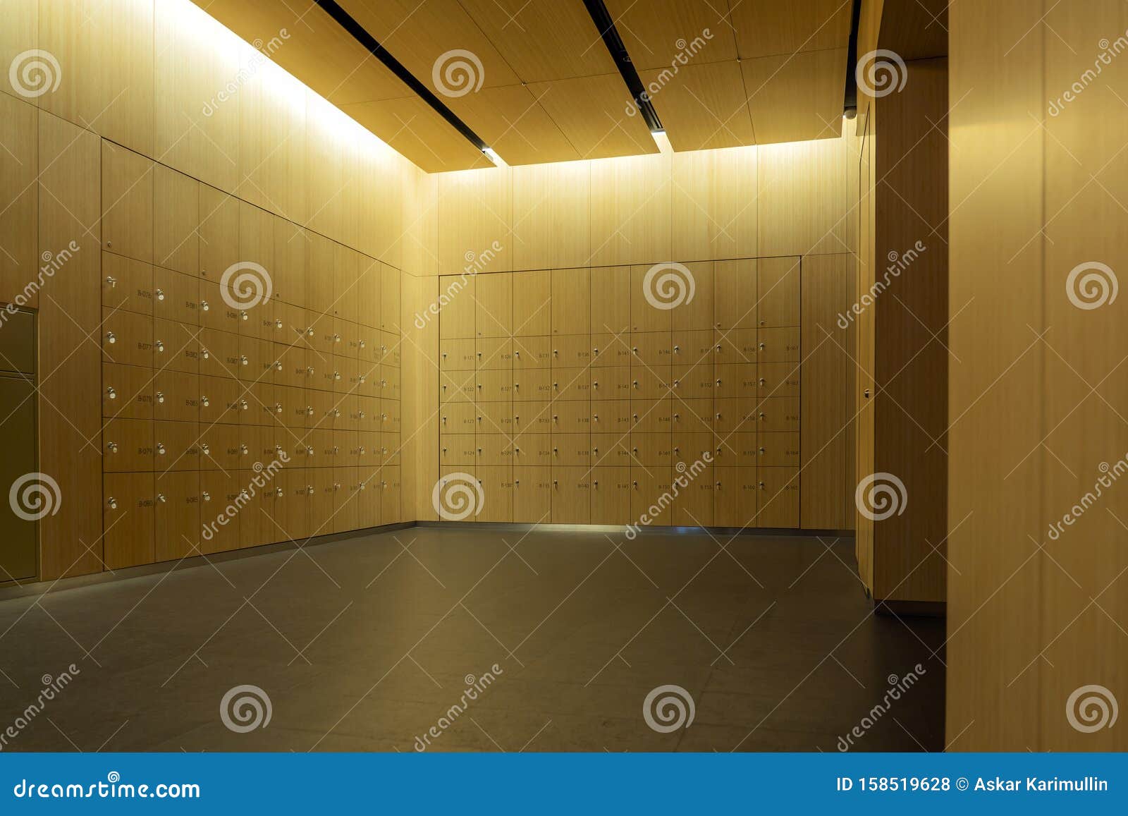 Bamboo Wall of Lockers in Changing Room Editorial Stock Photo - Image ...