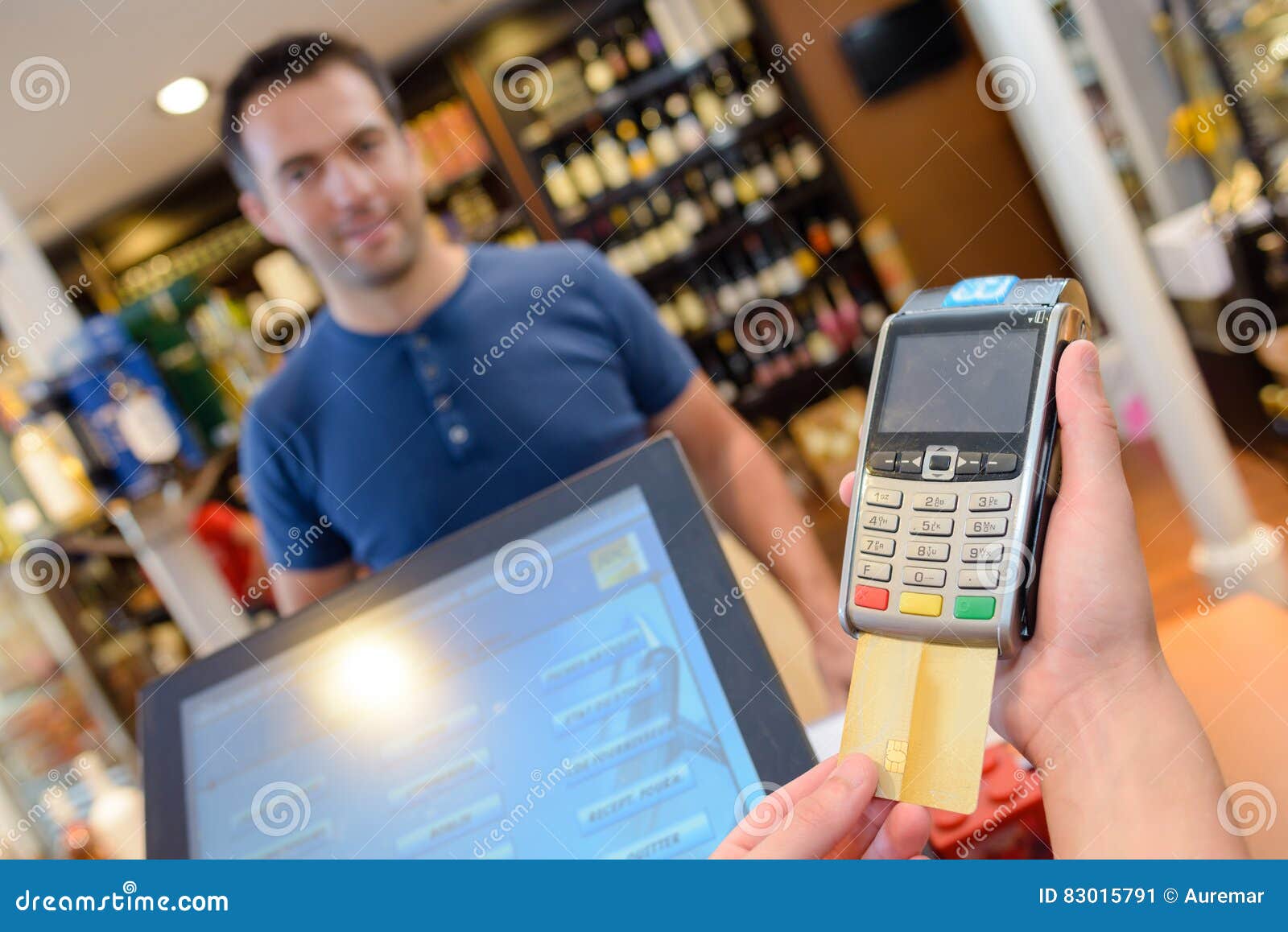 Inserting card to pay stock image. Image of credit, gain - 83015791