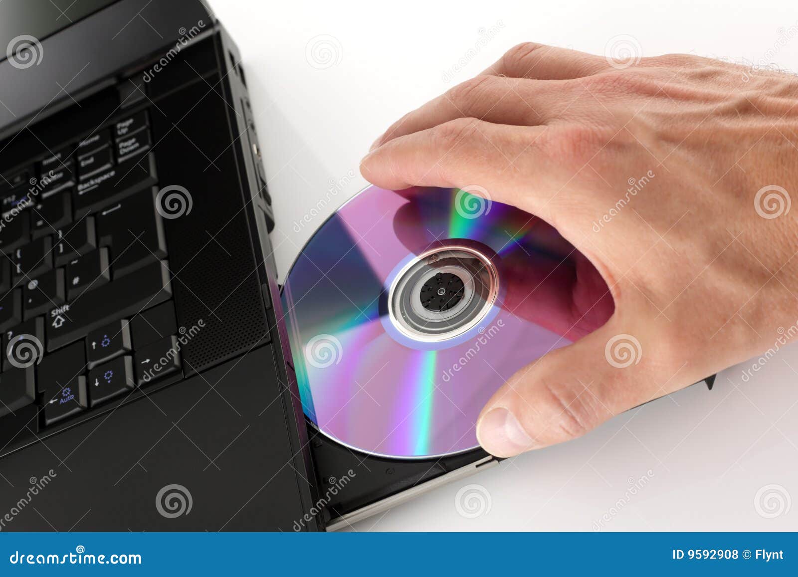 Inserting a DVD stock photo. Image of blank, electronics - 9592908