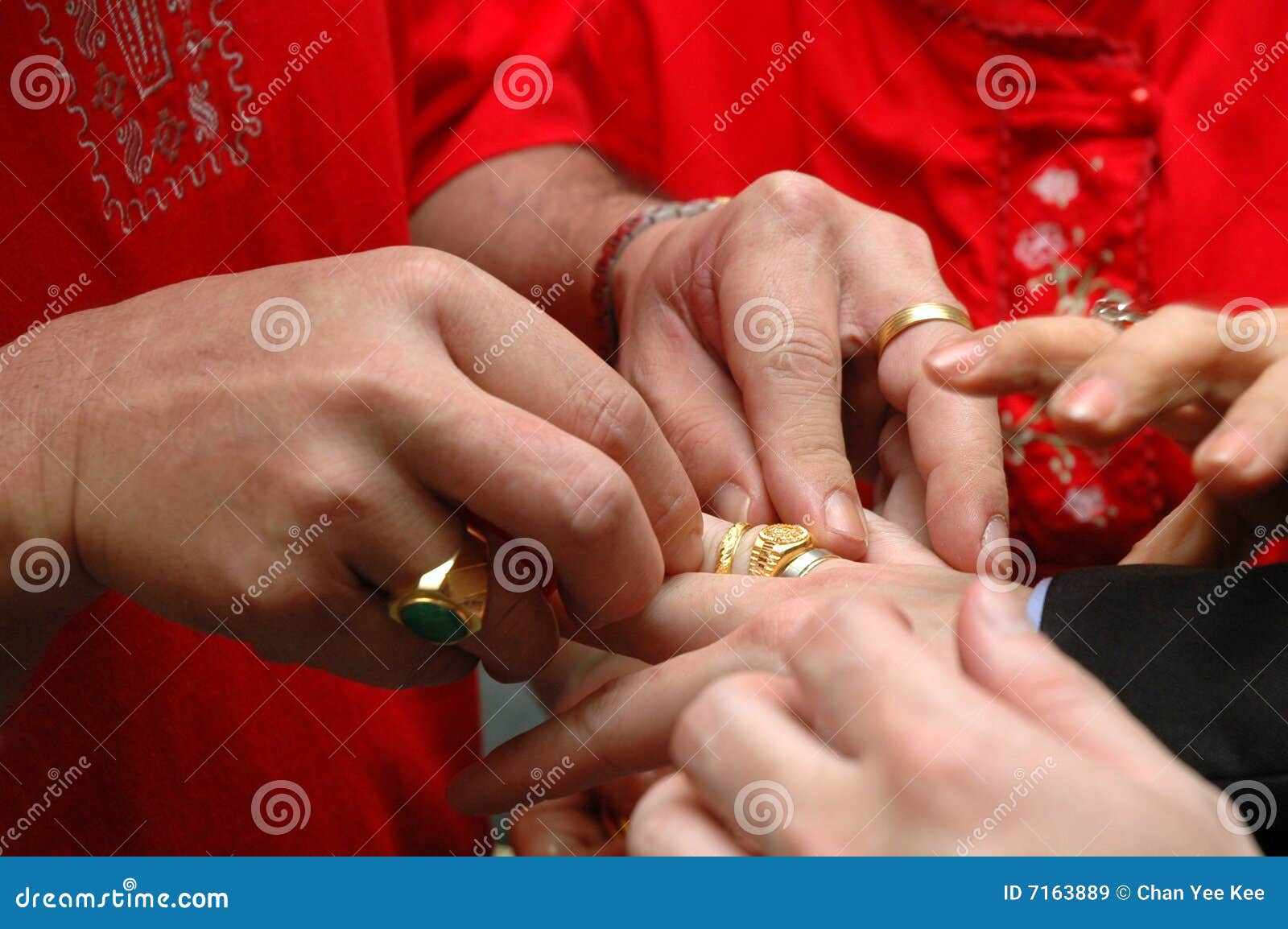 Inserting a Gold Ring stock image. Image of eternity, bride - 7163889
