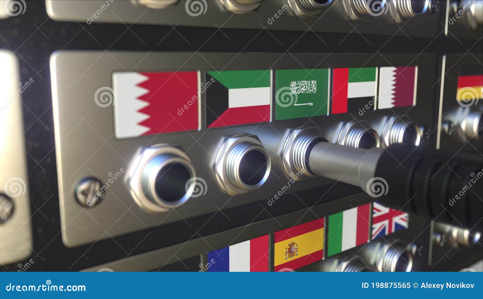 Jack Plug with Flag of Saudi Arabia. Conceptual 3d Rendering Stock ...