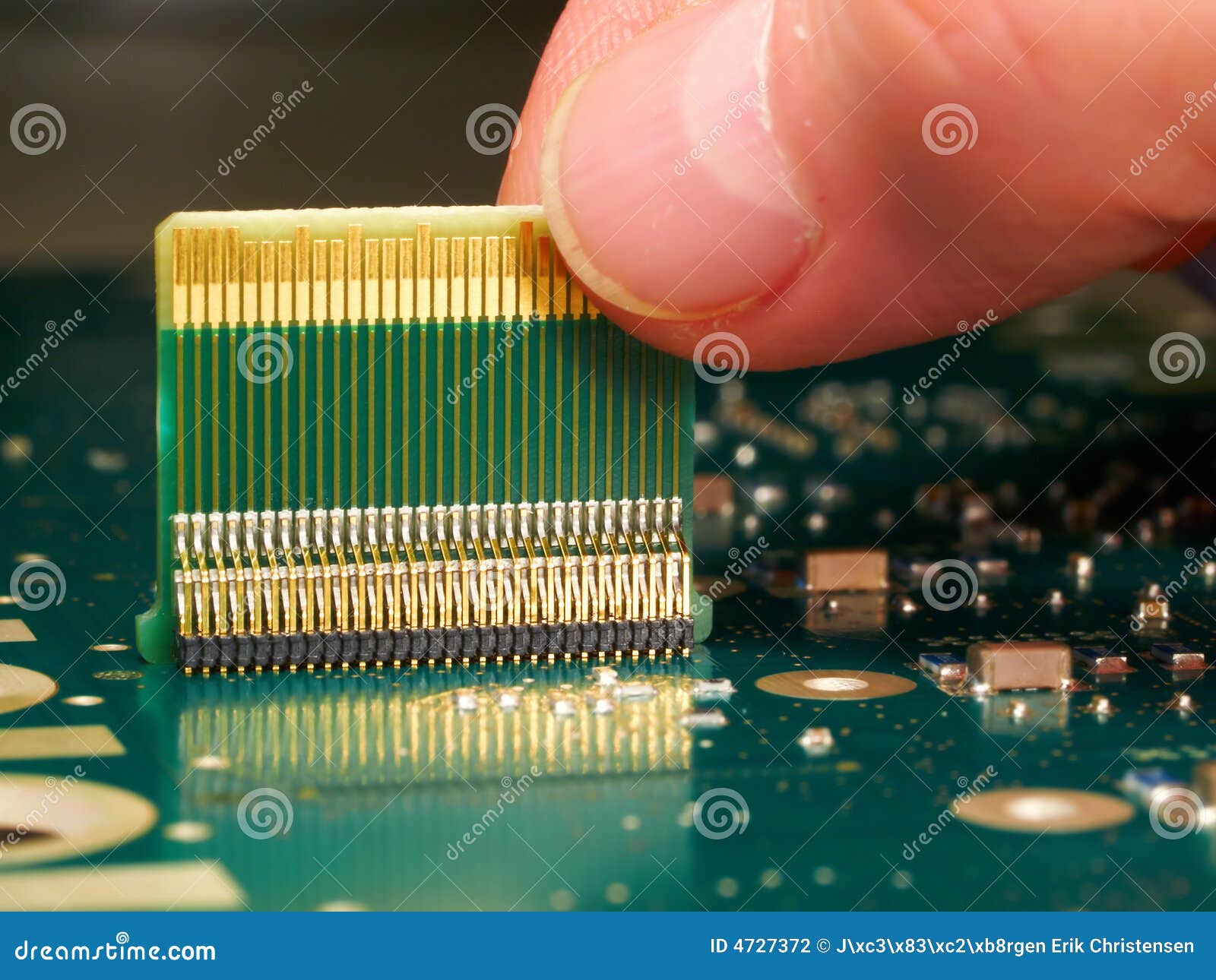 Insertion of small pcb stock photo. Image of mount, insertion - 4727372