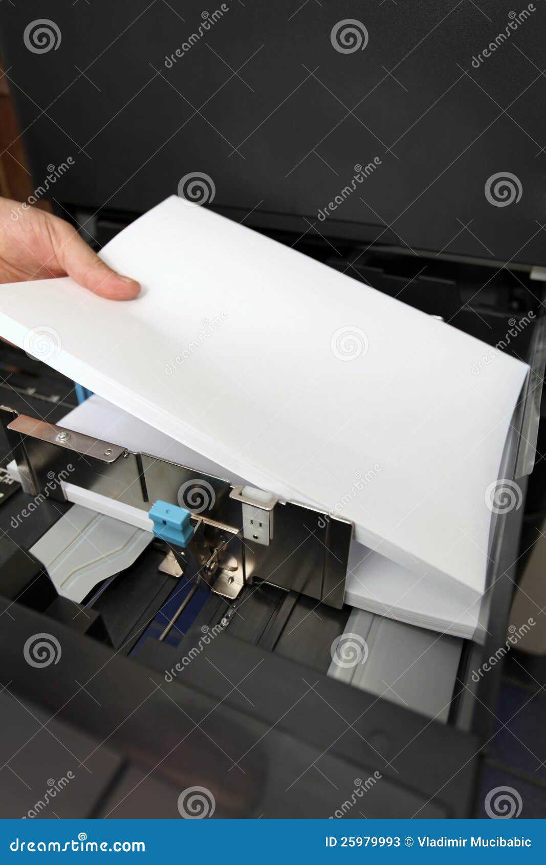 Inserts a Paper A4 into a Laser Copier Stock Image - Image of machine ...