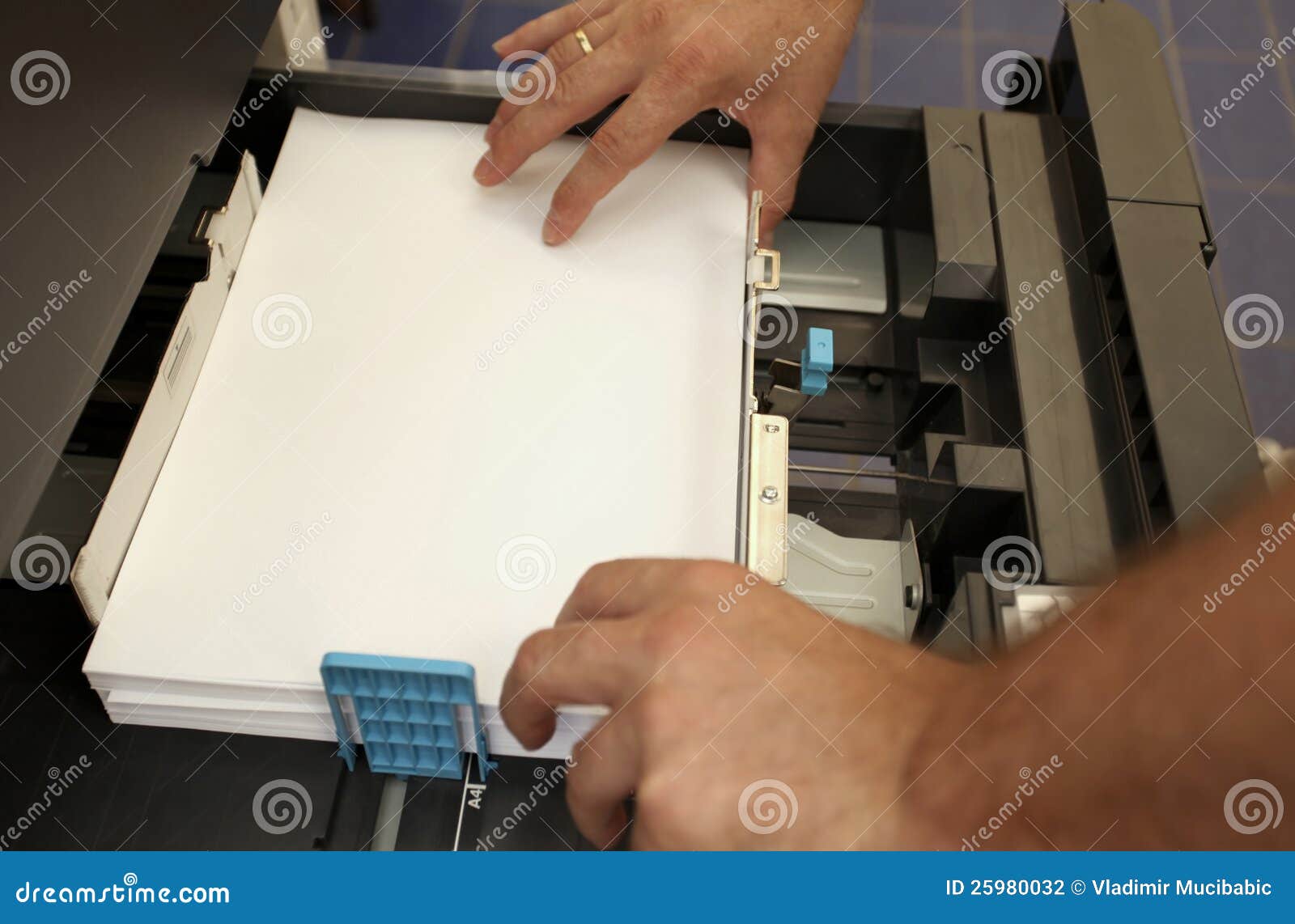 Inserts a Paper A4 into a Laser Copier Stock Photo - Image of capacity ...
