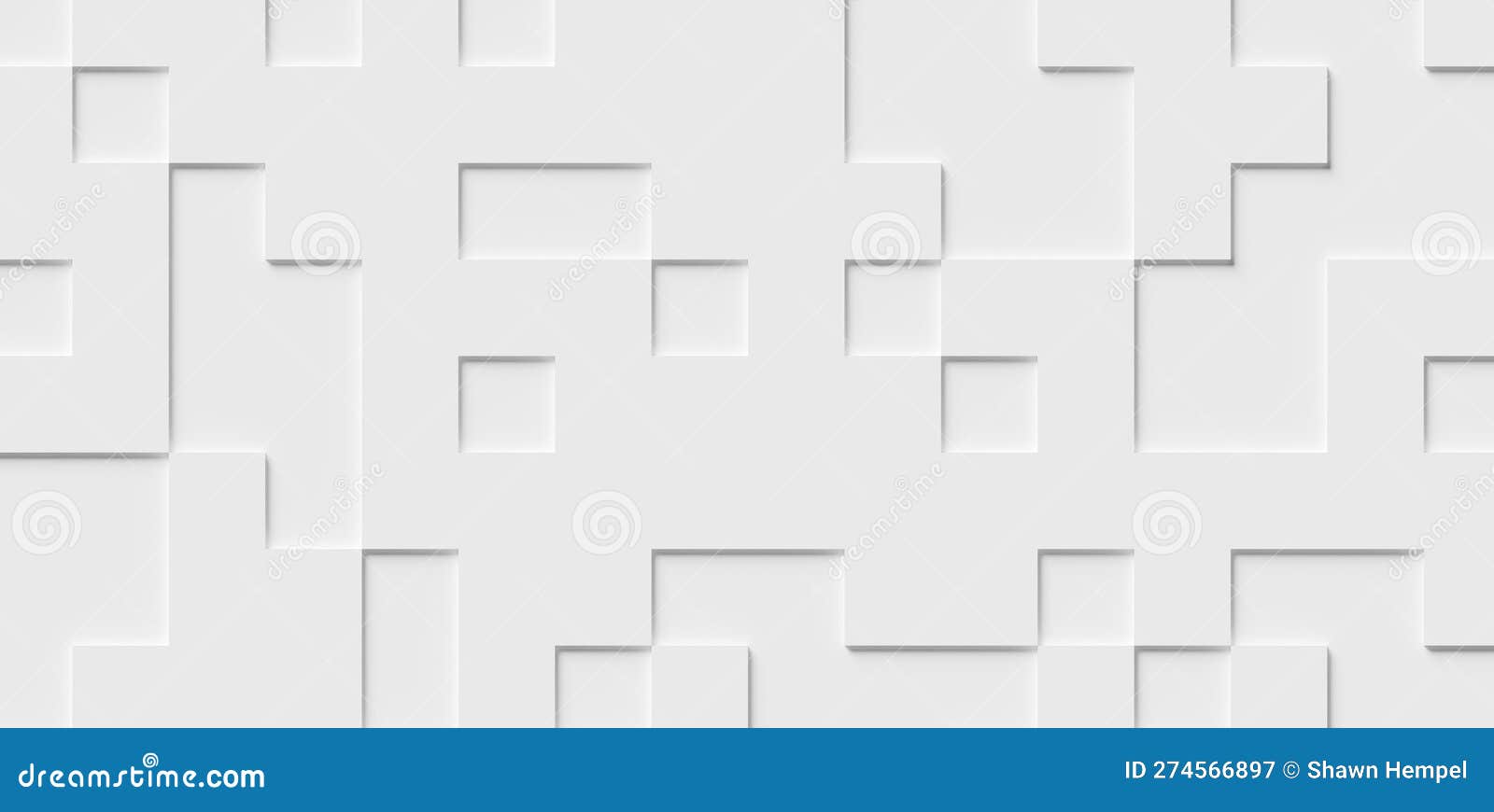 Inset Two Level White Horizontal Rectangle Cube Boxes Block Background ...