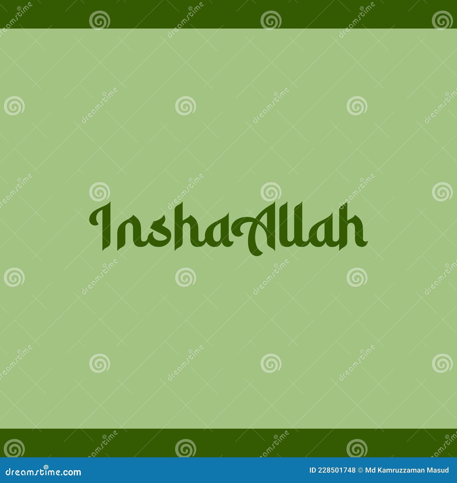 Inshaallah Religious Greetings Typography Text.Â Stock Vector ...