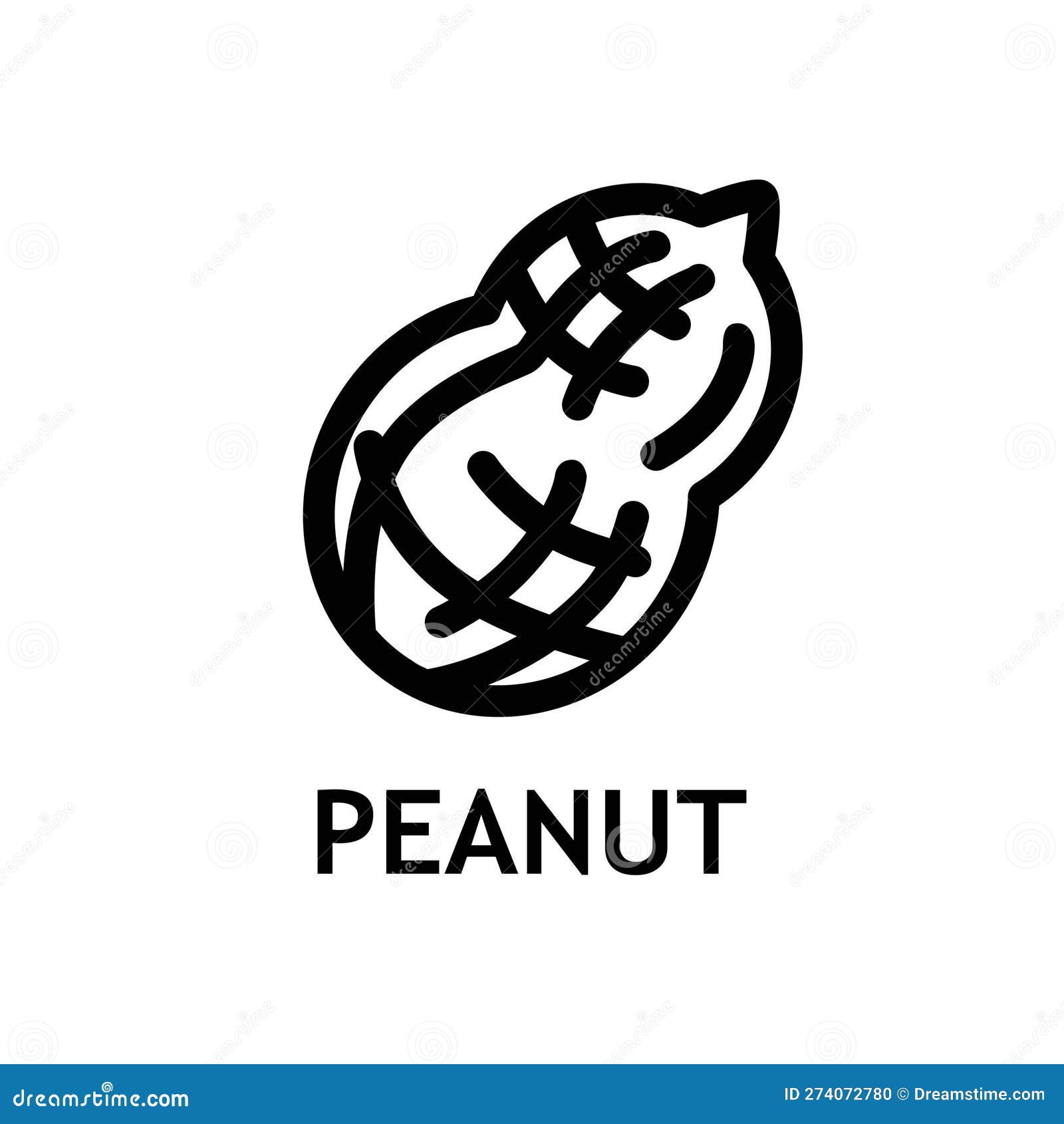 Inshell peanuts icon. stock vector. Illustration of groundnut - 274072780