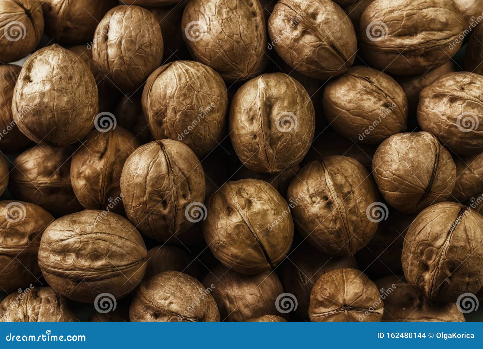 Inshell Walnuts, Low Key Close-up. Walnut Shell Backdrop Background ...