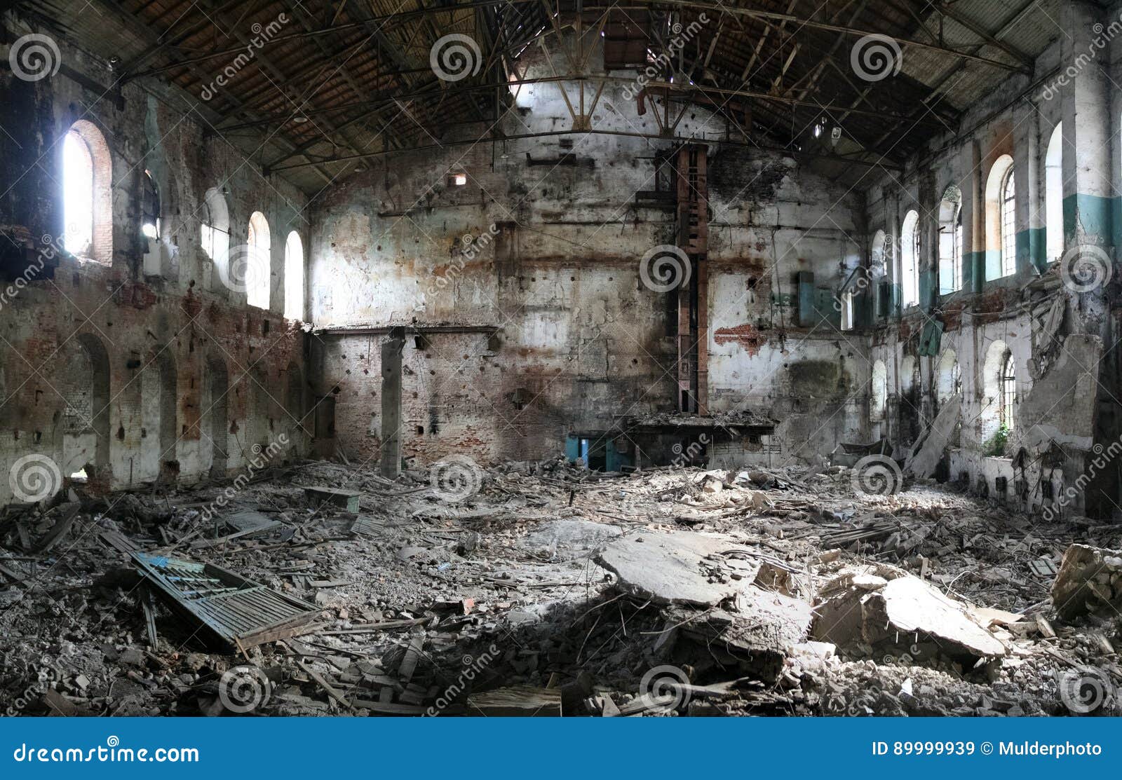 Inside Abandoned and Destroyed Sugar Factory Stock Image - Image of ...