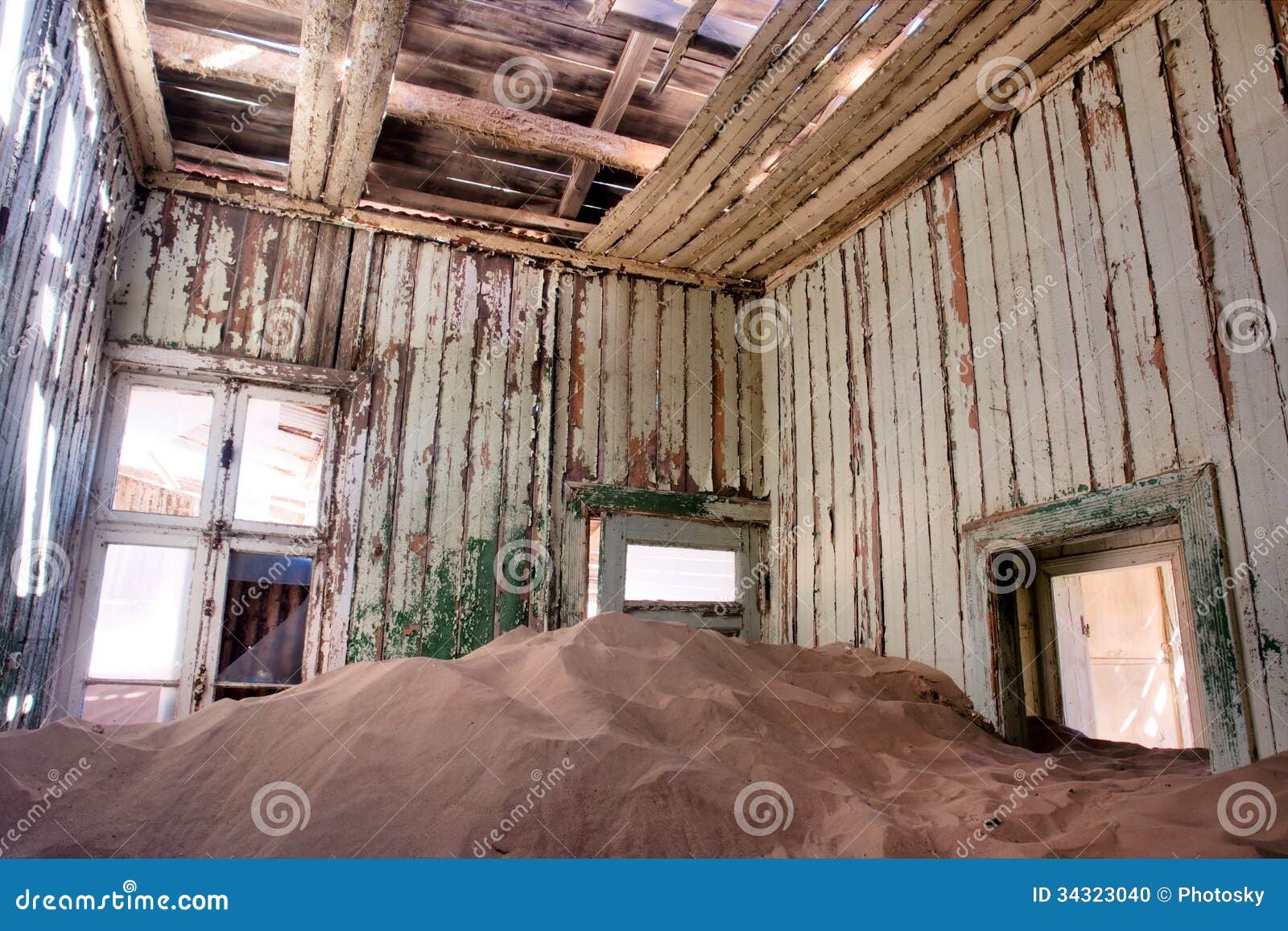 Inside The Abandoned House In Desert Royalty-Free Stock Image ...
