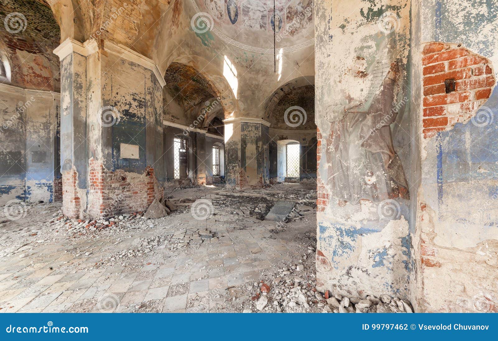 Inside an Abandoned Looted Temple Stock Photo - Image of empty ...