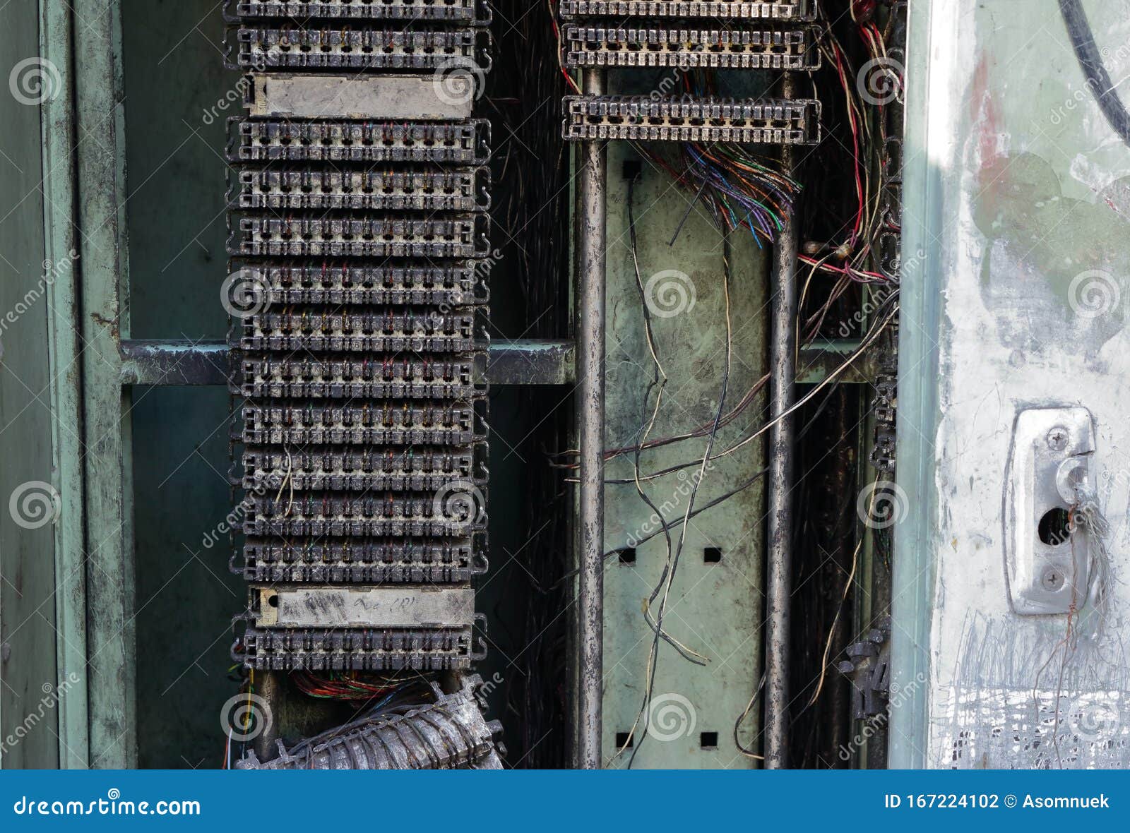 Inside Abandoned Telephone Exchange Box Stock Photo - Image of city ...