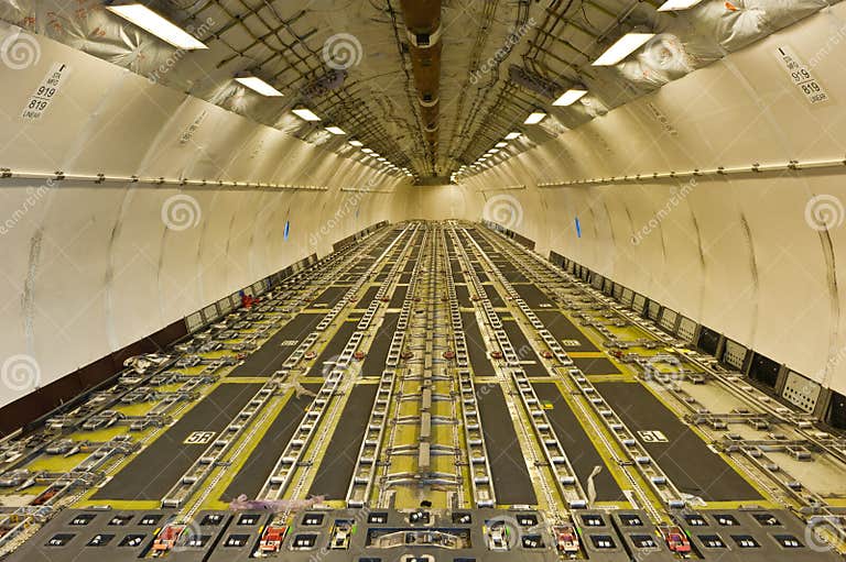 Inside air cargo freighter stock photo. Image of airport - 20451560