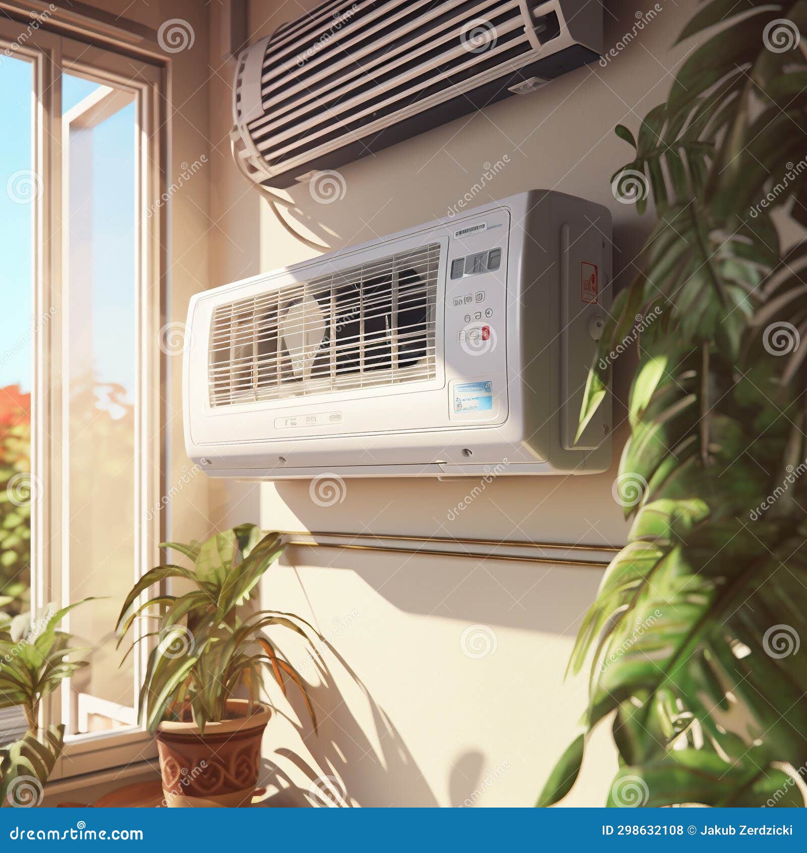 Inside Air Condition, Hot Summer. Interior. Generative AI Stock ...