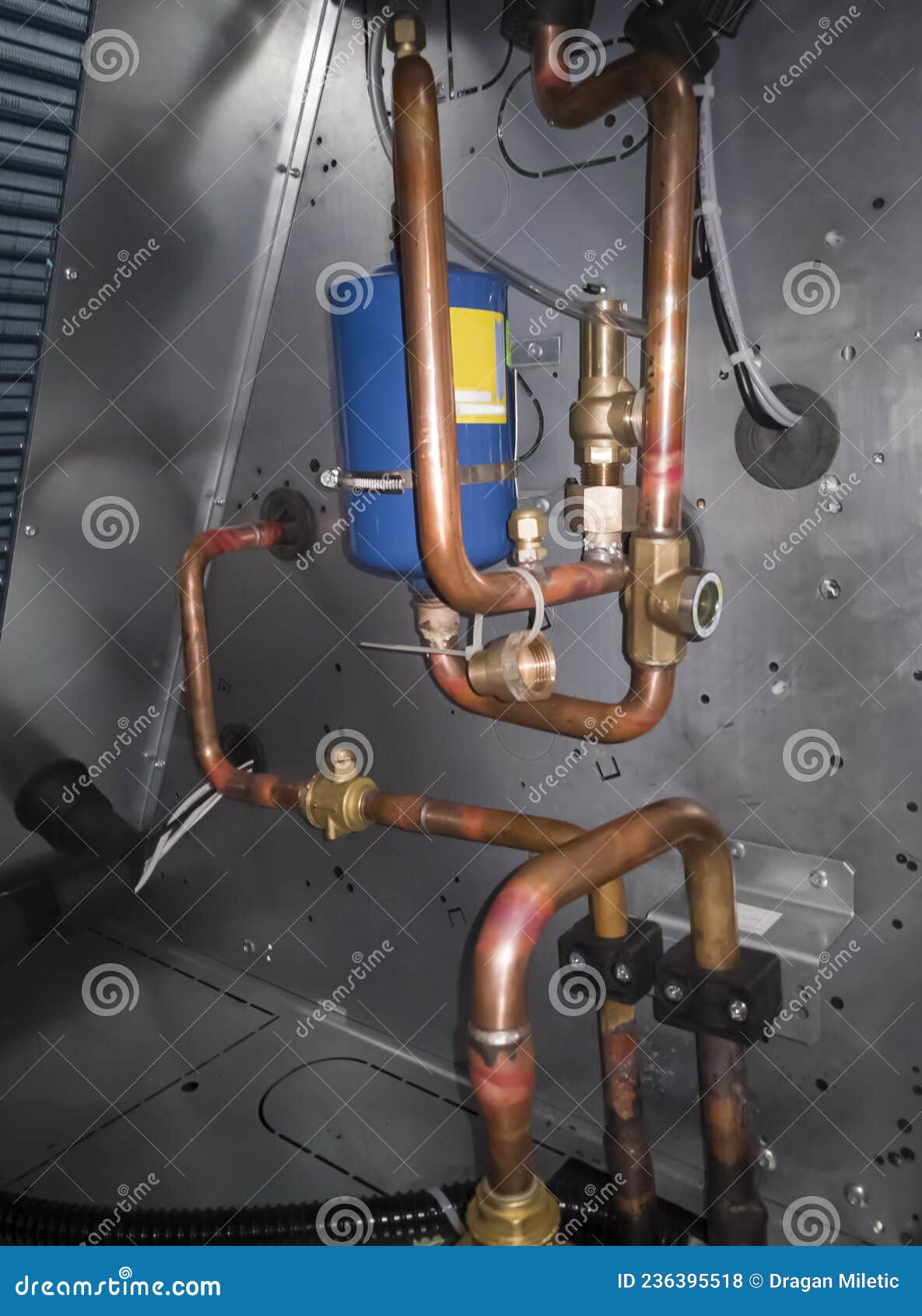 Inside Air Conditioning Rack Unit Stock Photo - Image of inside, cold ...