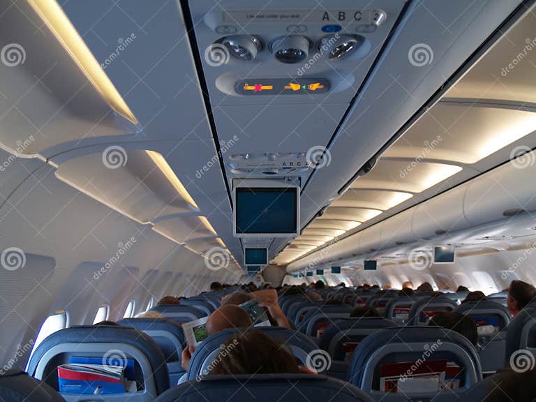Inside aircraft stock image. Image of airport, transportation - 1078419