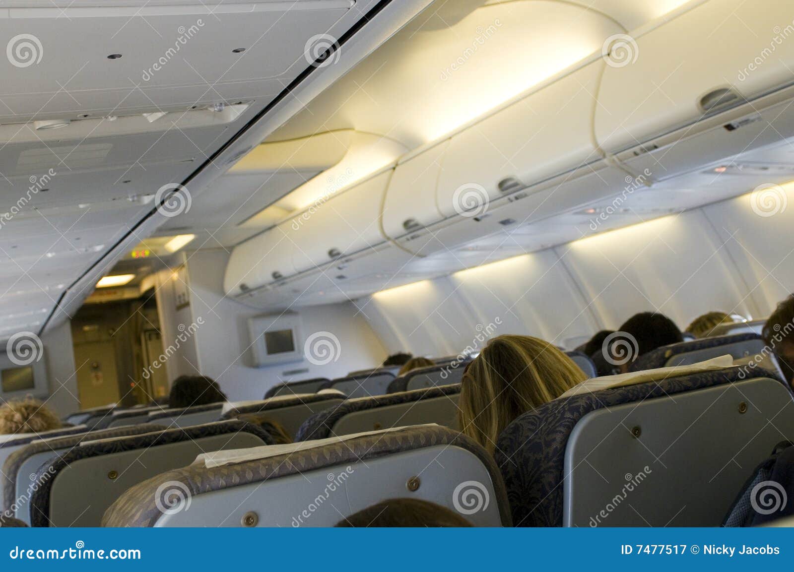 Inside an airplane stock image. Image of destination, room - 7477517