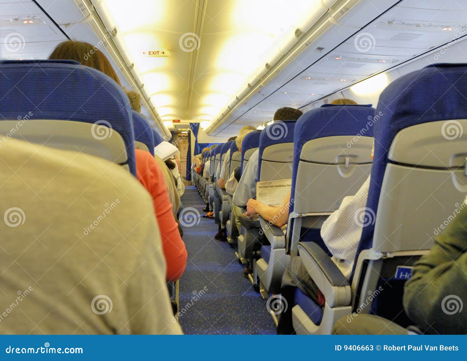 Inside an airplane stock image. Image of seats, airport - 9406663