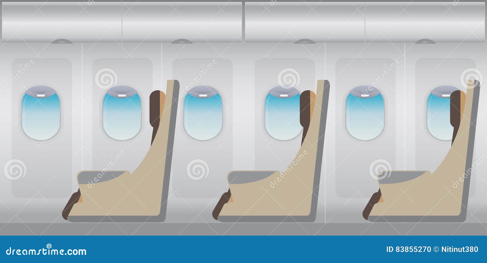 Inside Airplane, Business Class Seat Stock Vector - Illustration of ...