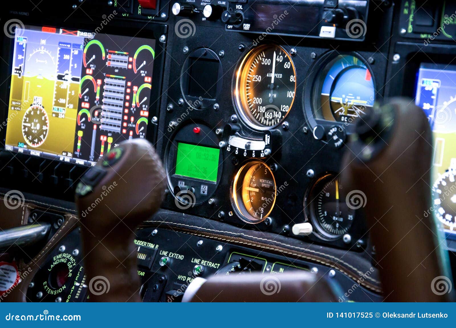 Inside Airplane Pilot Cabin Editorial Image | CartoonDealer.com #135769740