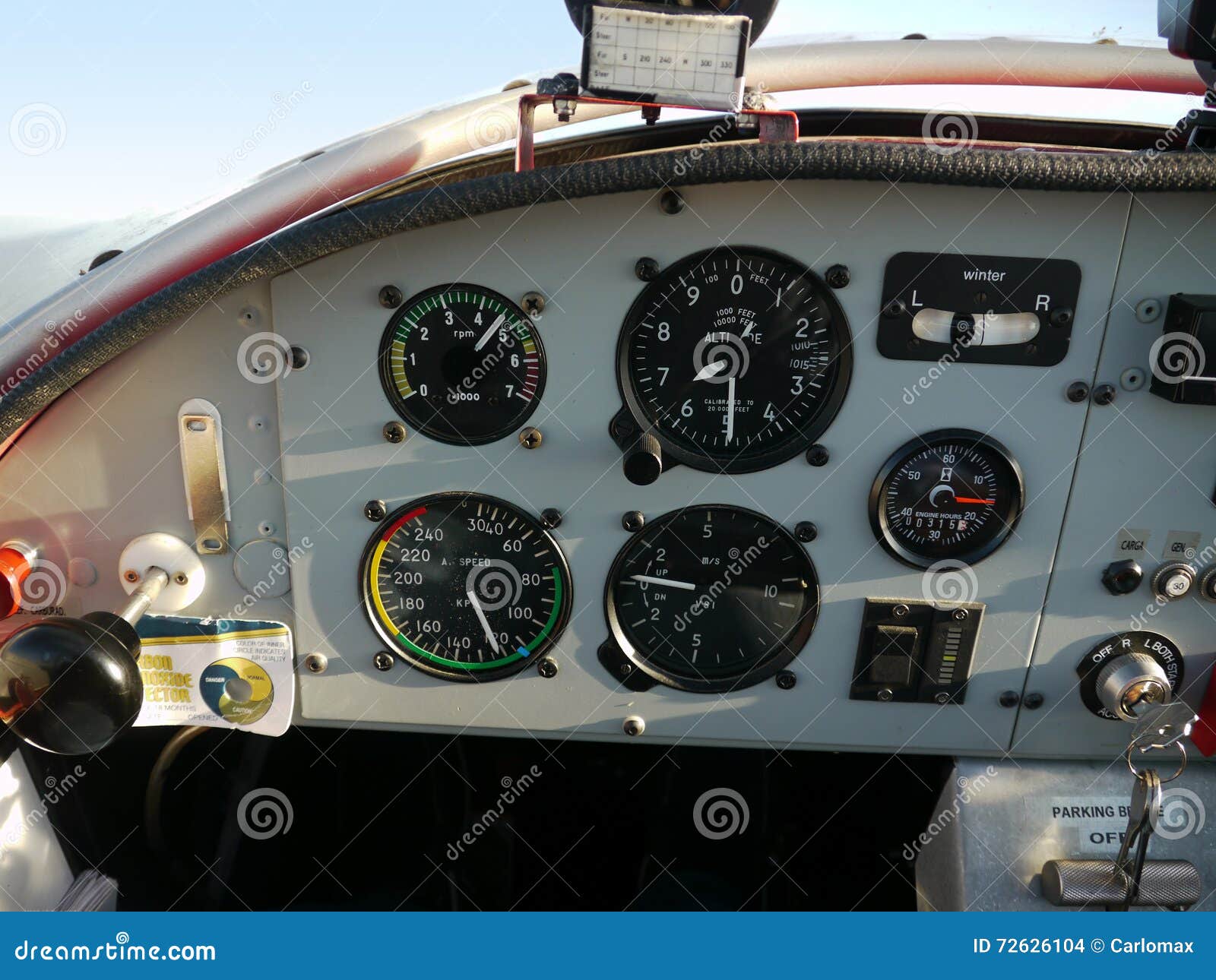 Inside airplane cockpit stock photo. Image of control - 72626104