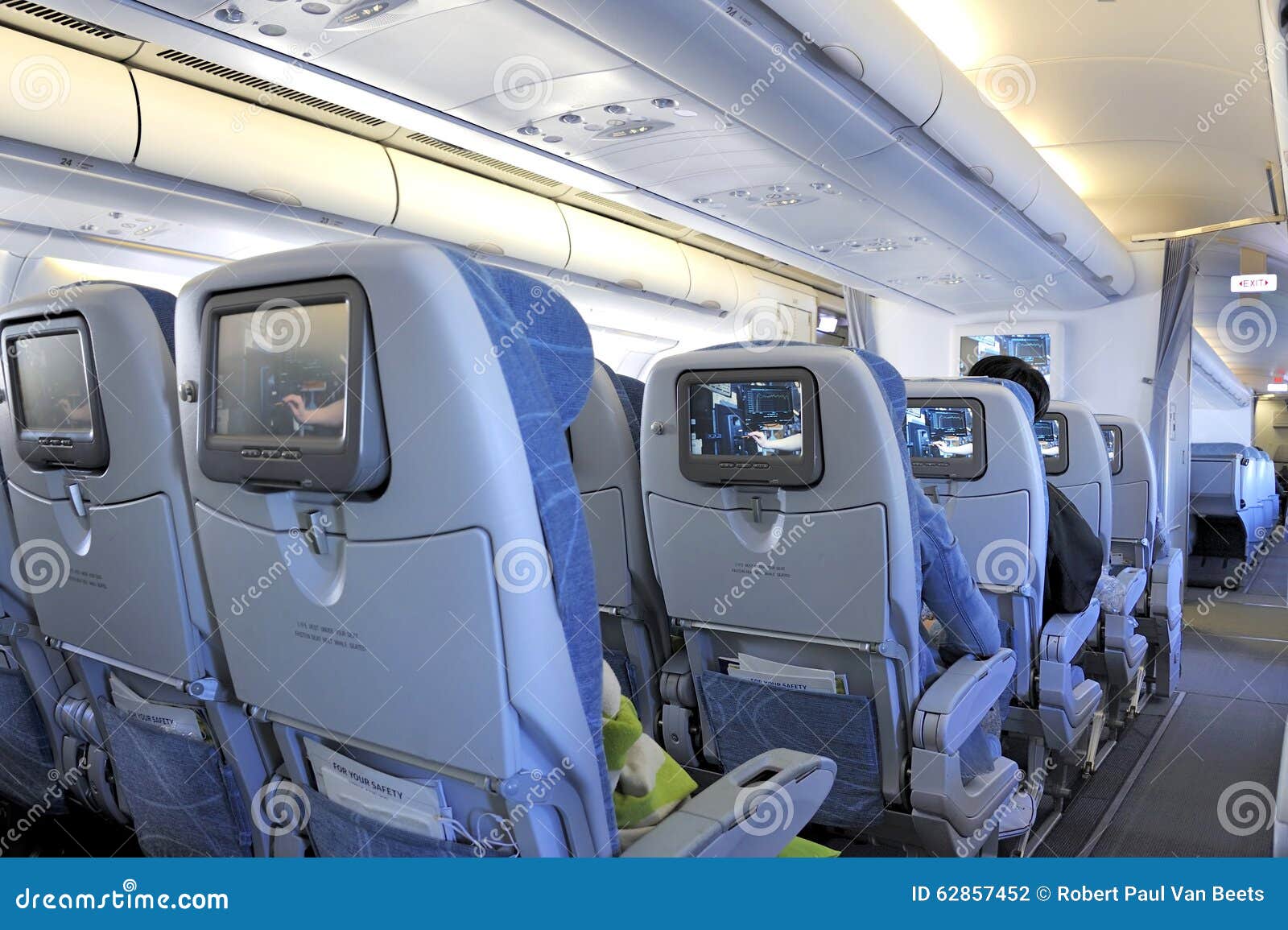 Inside an airplane stock photo. Image of people, business - 62857452